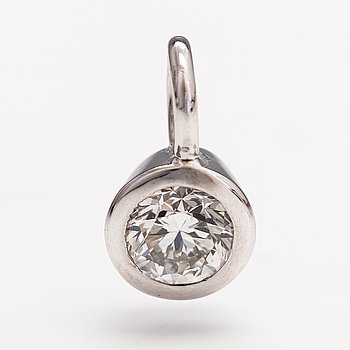 Hänge, 14K vitguld och diamant ca 0.40 ct. - Bukowskis