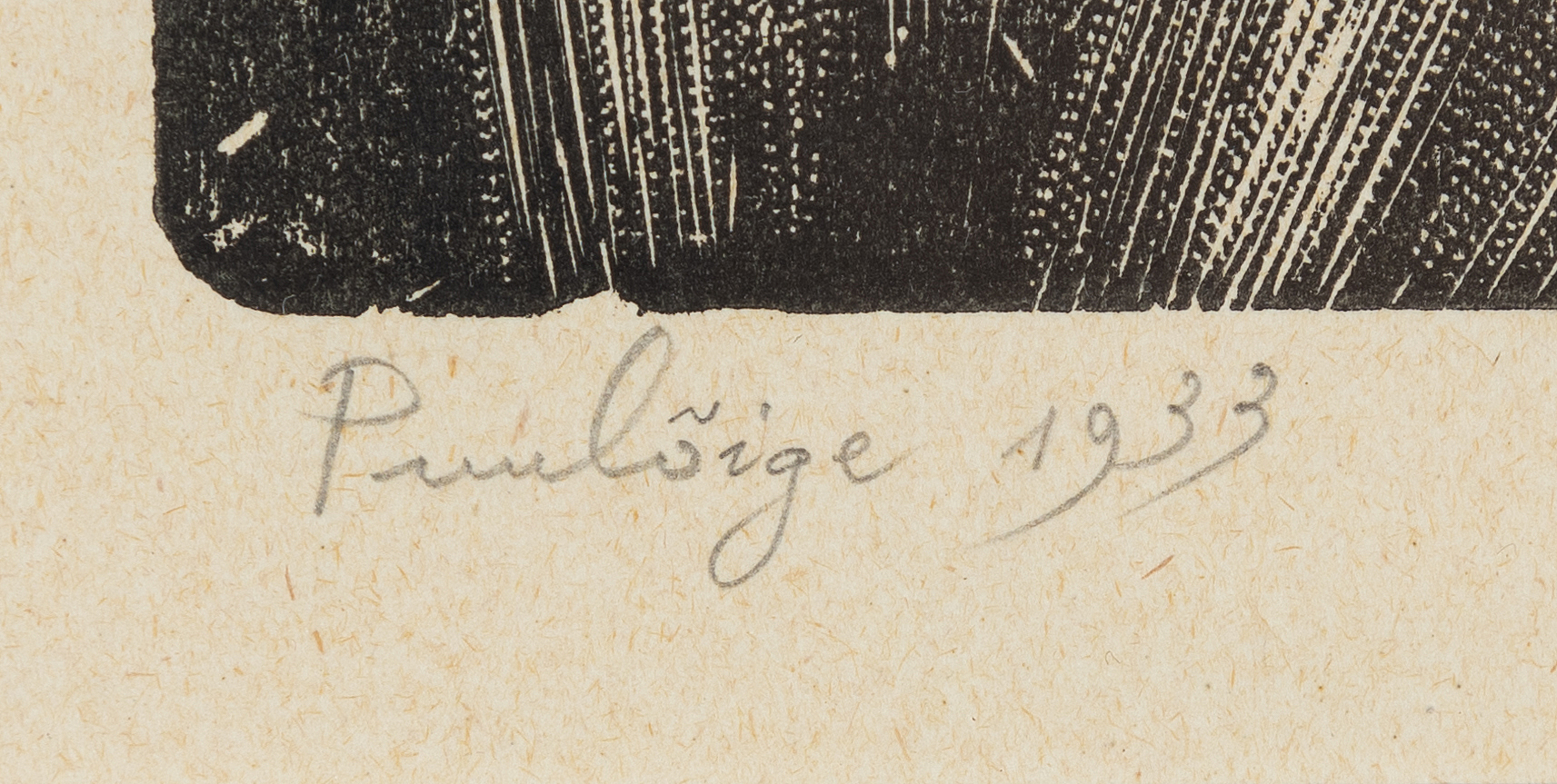 Eduard Wiiralt, träsnitt, 1933, signerad med blyerts. - Bukowskis