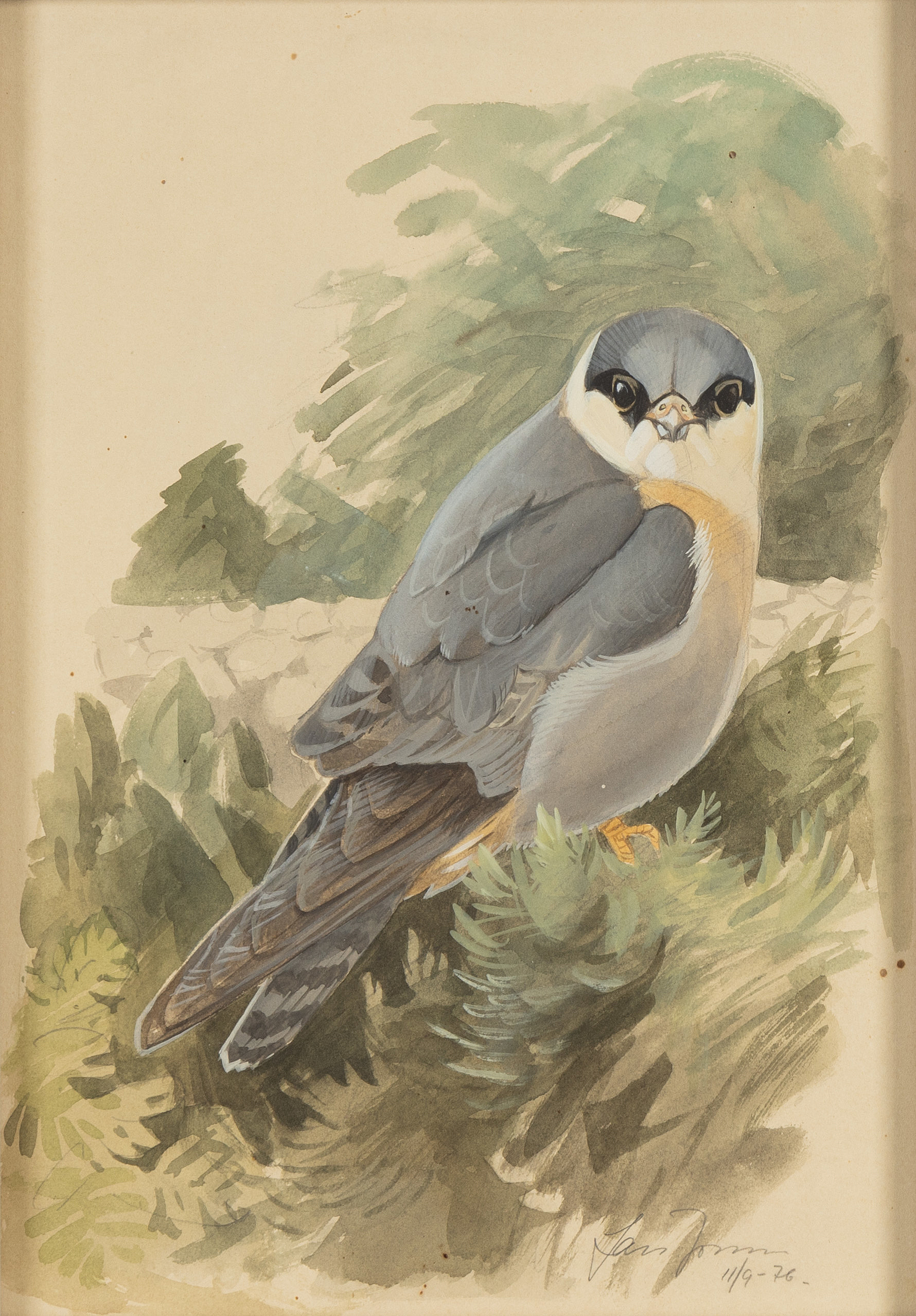 Lars Jonsson, akvarell, signerad och daterad 11/9-76. - Bukowskis