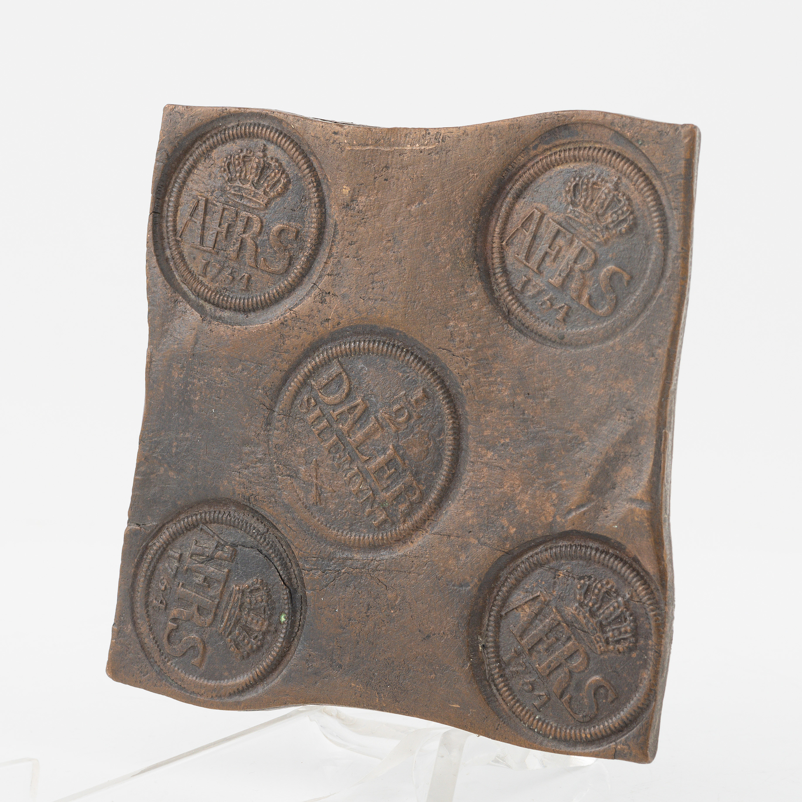 Plåtmynt, Adolf Fredrik, 1/2 daler silvermynt, 1754, Avesta. - Bukowskis