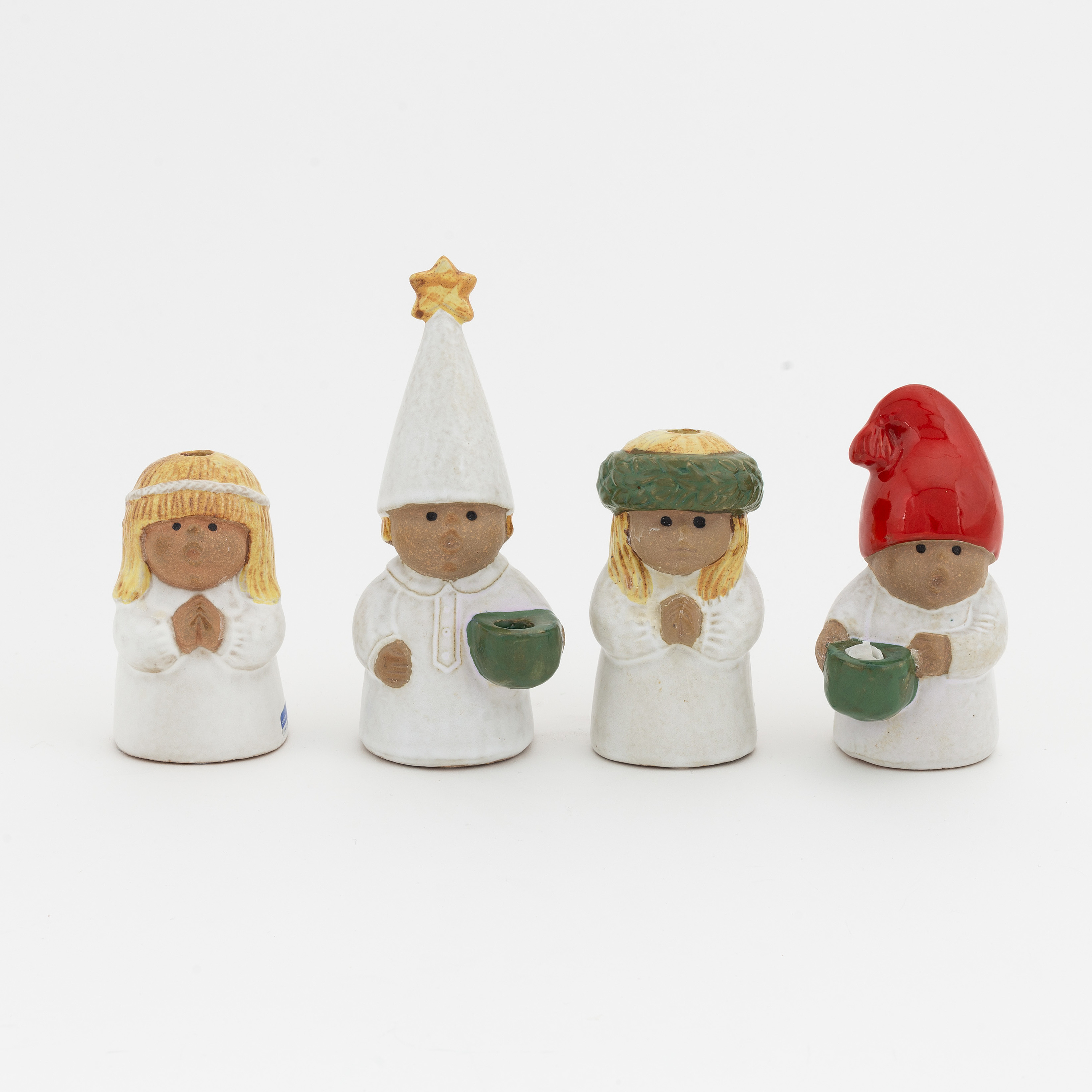 Lisa Larson, figuriner/ljusstakar, 4 st, Gustavsberg. - Bukowskis