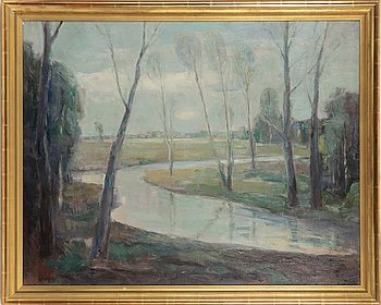Hugo Carlberg, oil on canvas, signed verso. - Bukowskis