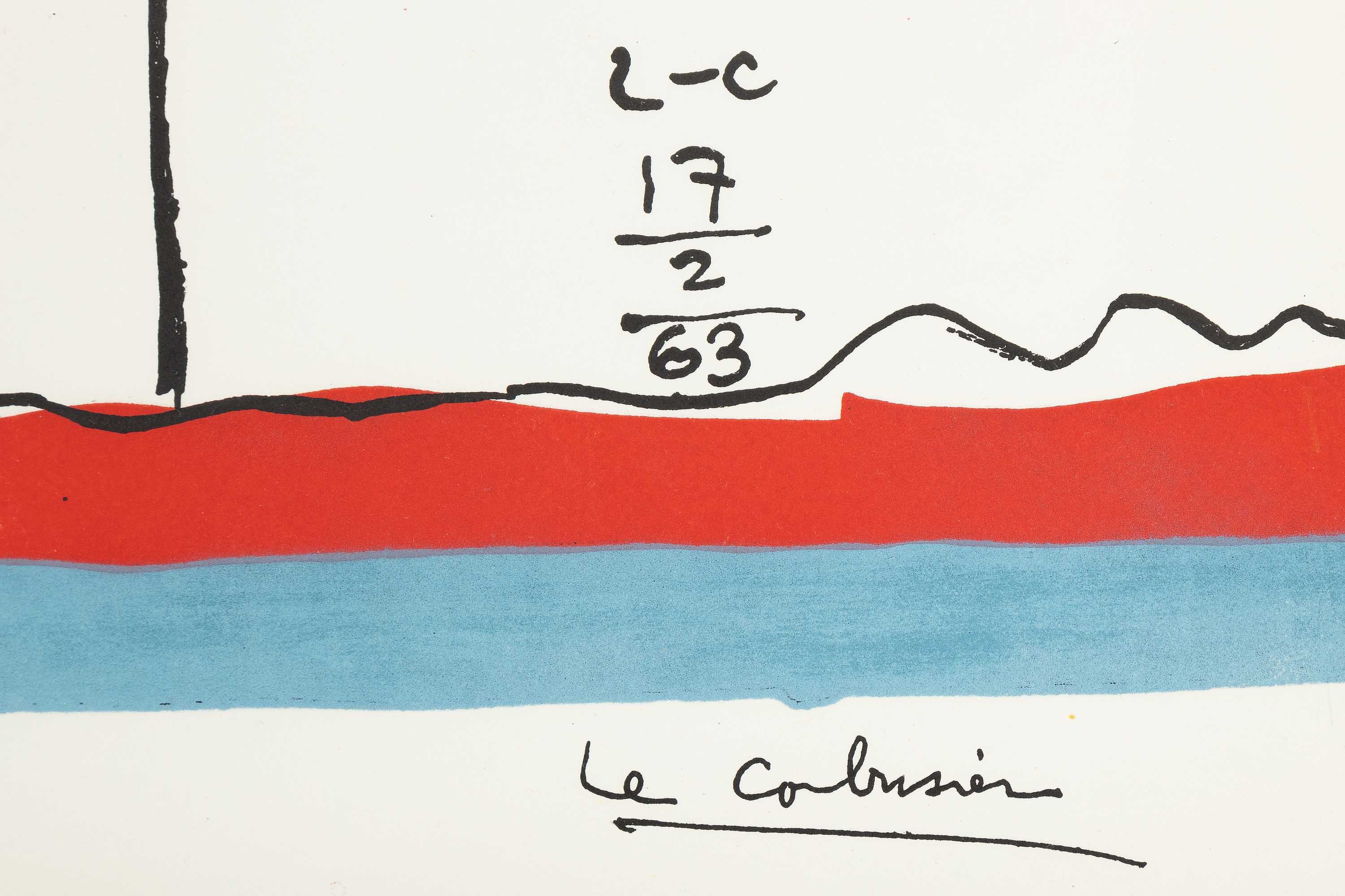 Le Corbusier, color lithograph, signed in print and monogram signed and ...