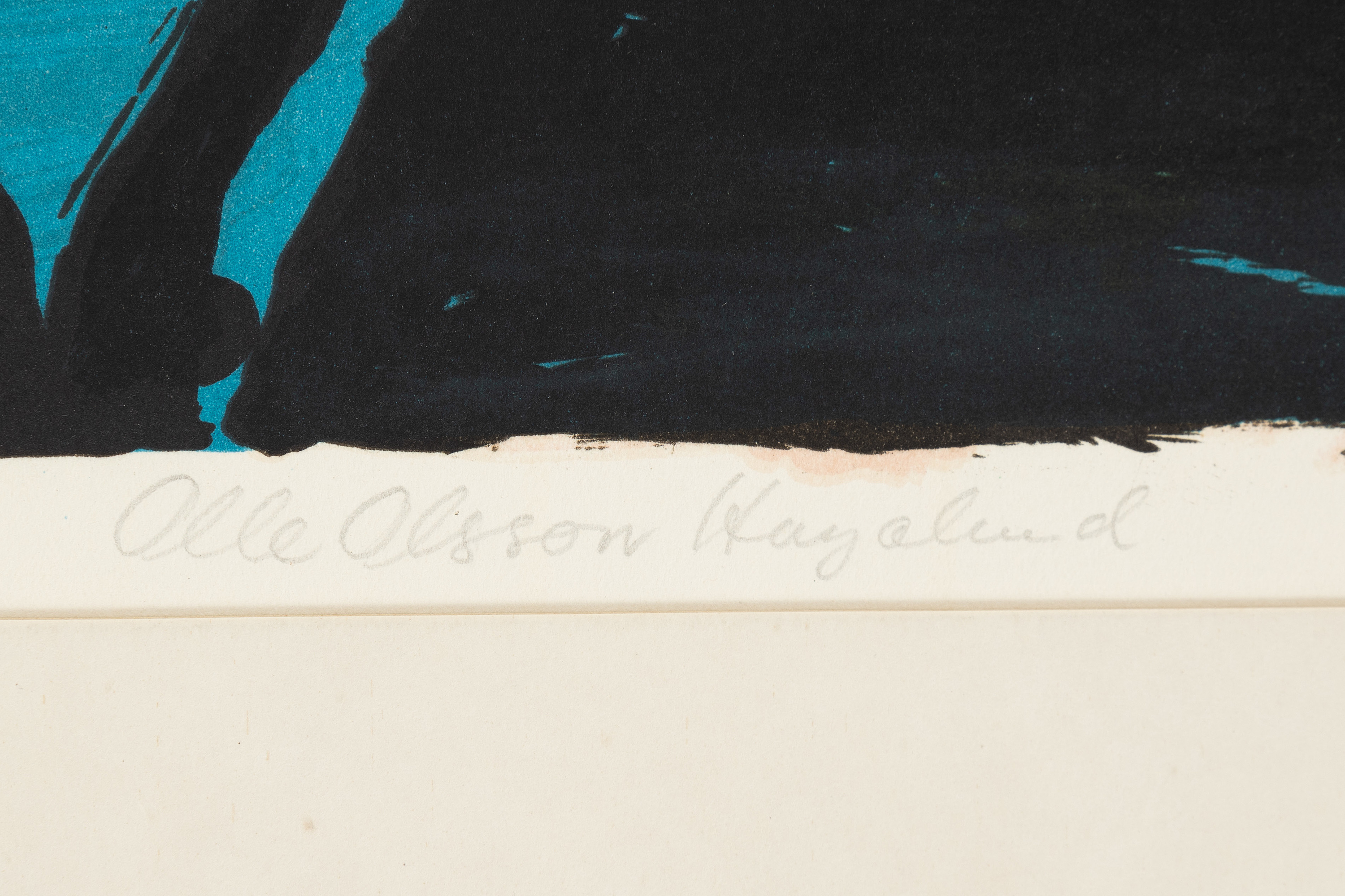 Olle Olsson-Hagalund,lithograph in color, signed and numbered 130/360 ...