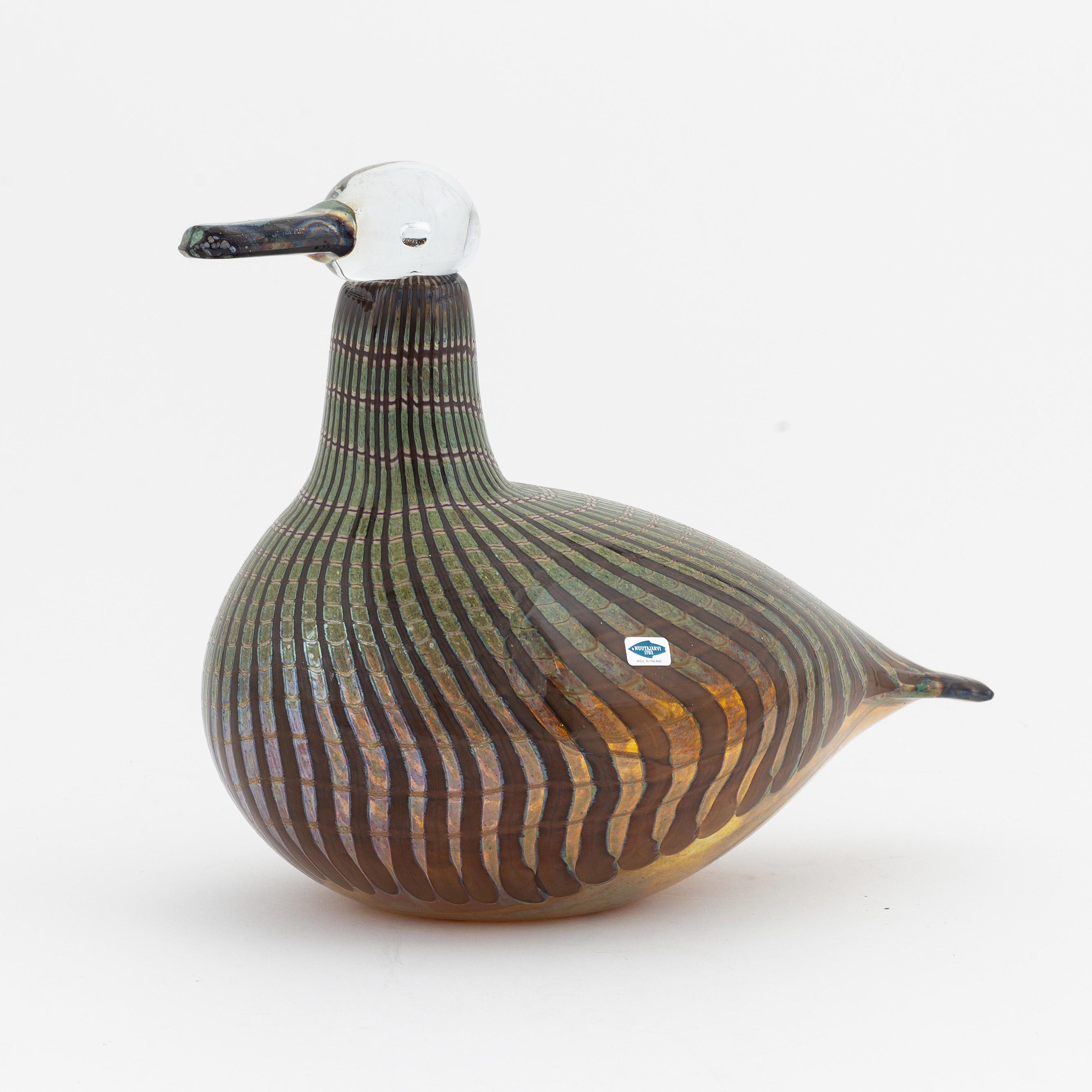 Oiva Toikka, skulptur, "Villihanhi", Nuutajärvi Notsjö, Finland, ed ...