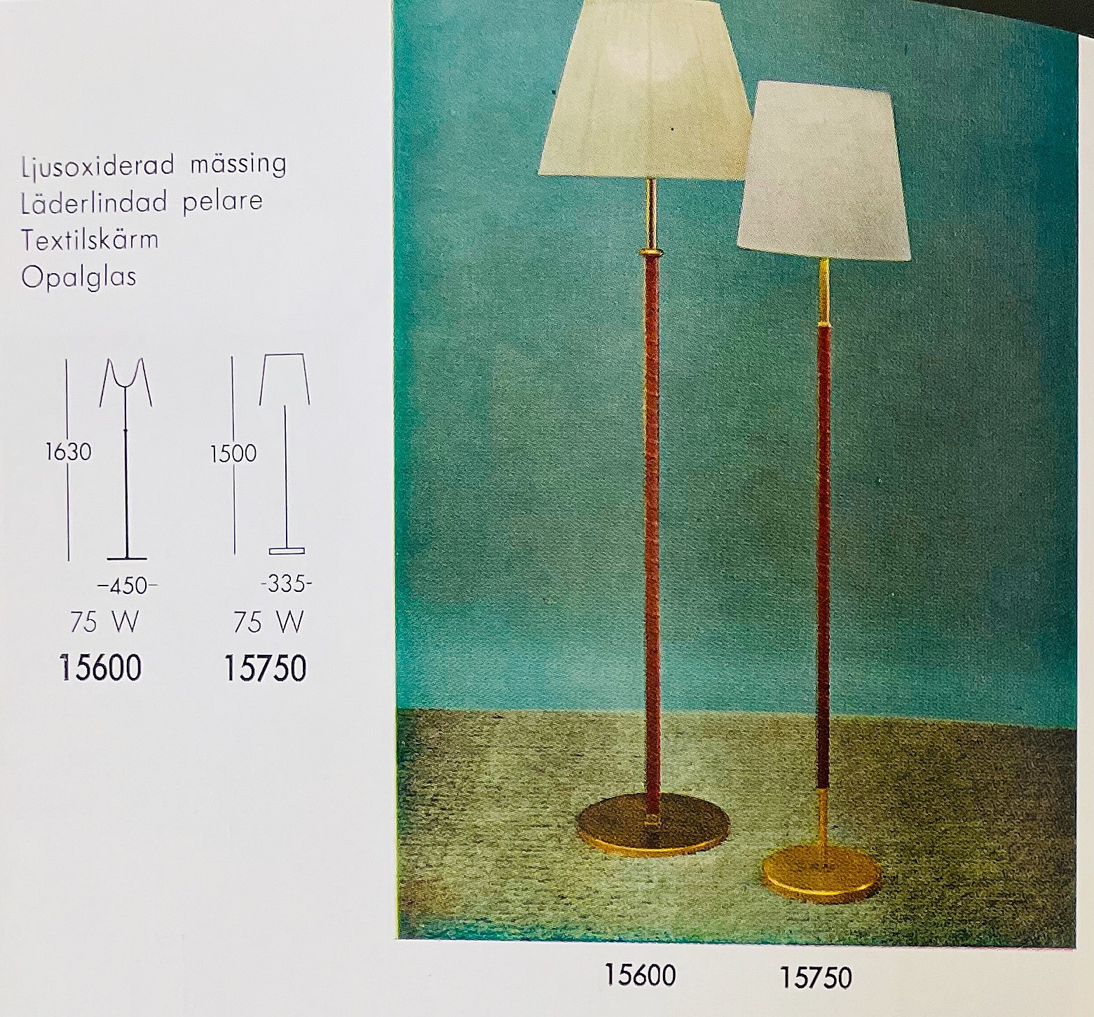 Harald Notini, golvlampa, modell "15600", Arvid Böhlmarks Lampfabrik ...