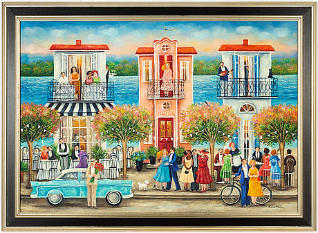 Pernilla Stappe, oil on canvas, signed. - Bukowskis