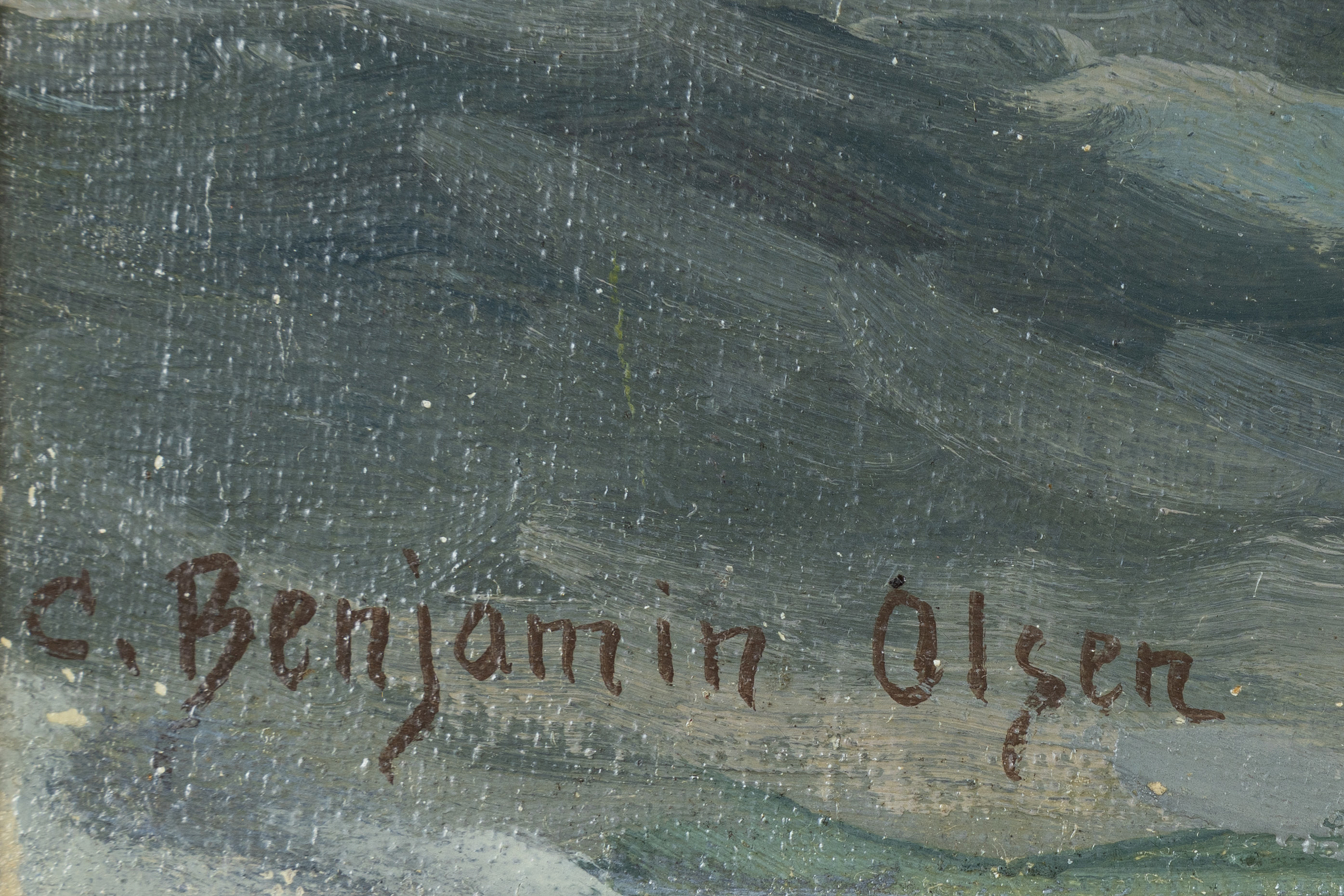 Christian Benjamin Olsen, oil on canvas, signed C Benjamin Olsen ...