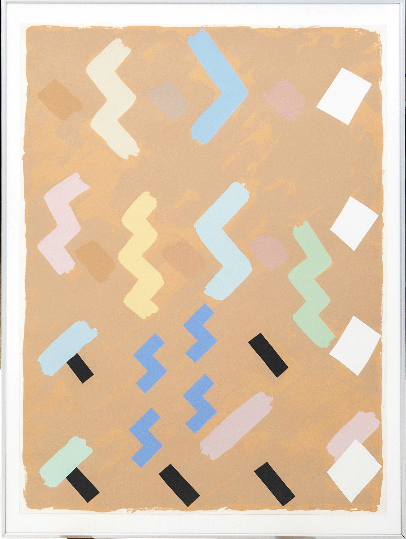 William Tillyer, silkscreen signerad daterad och numrerad 56/75 75 ...