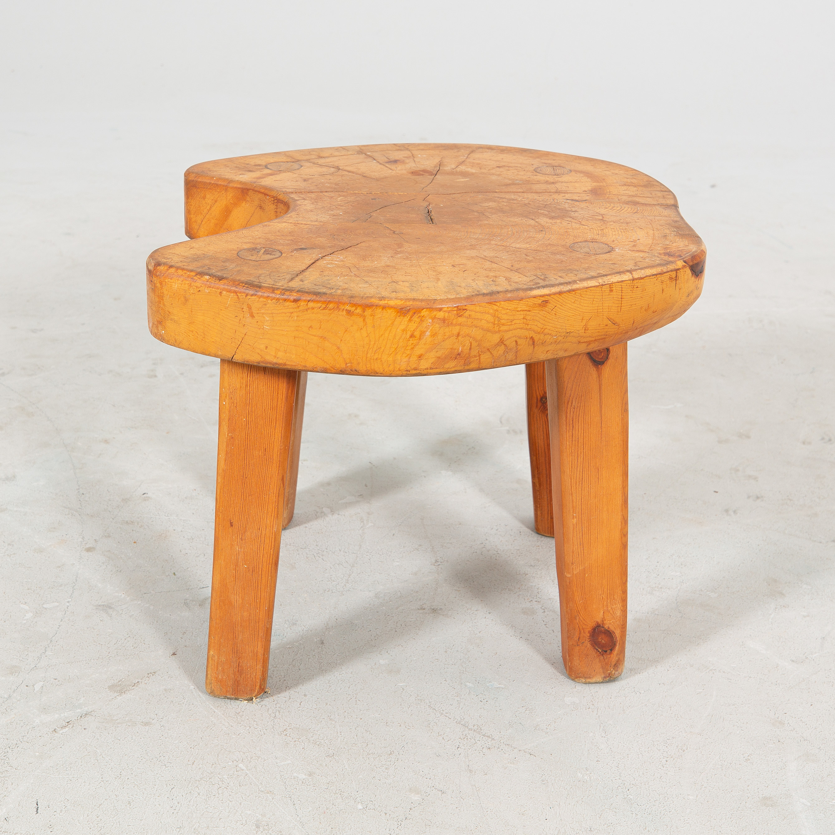 A pine wood stool, second half of the 20th Century. - Bukowskis