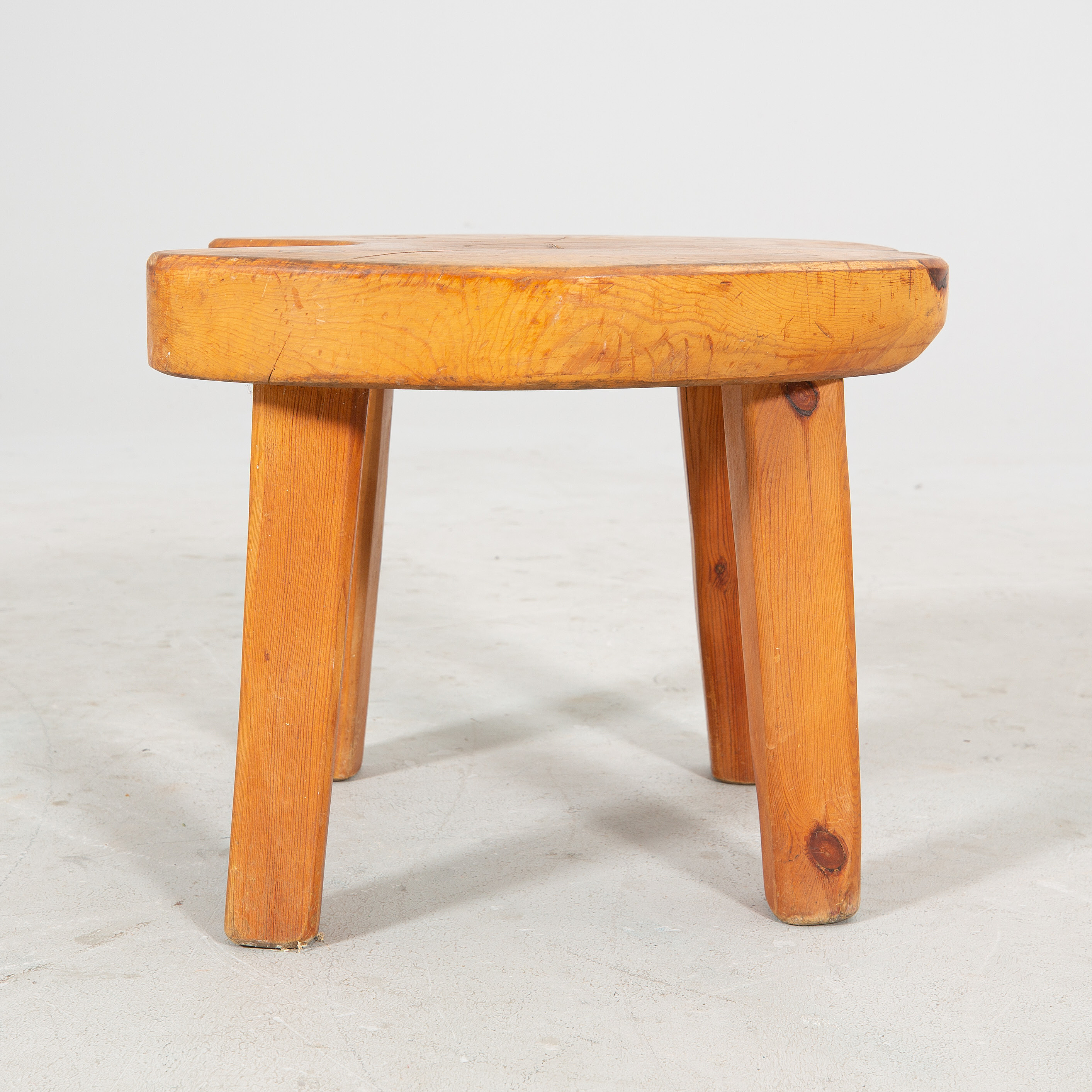 A pine wood stool, second half of the 20th Century. - Bukowskis