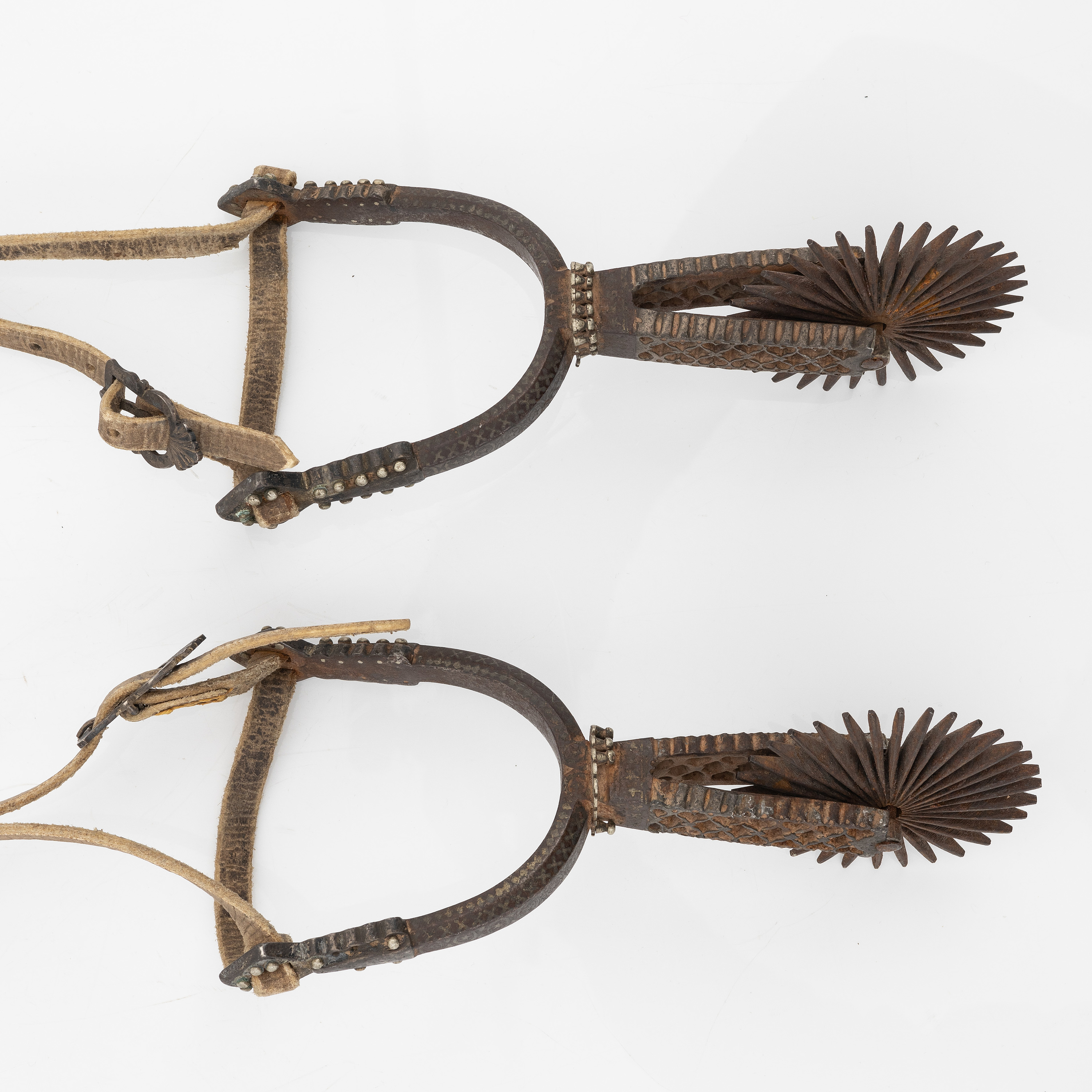 A pair of iron spurs, 19th Century. - Bukowskis