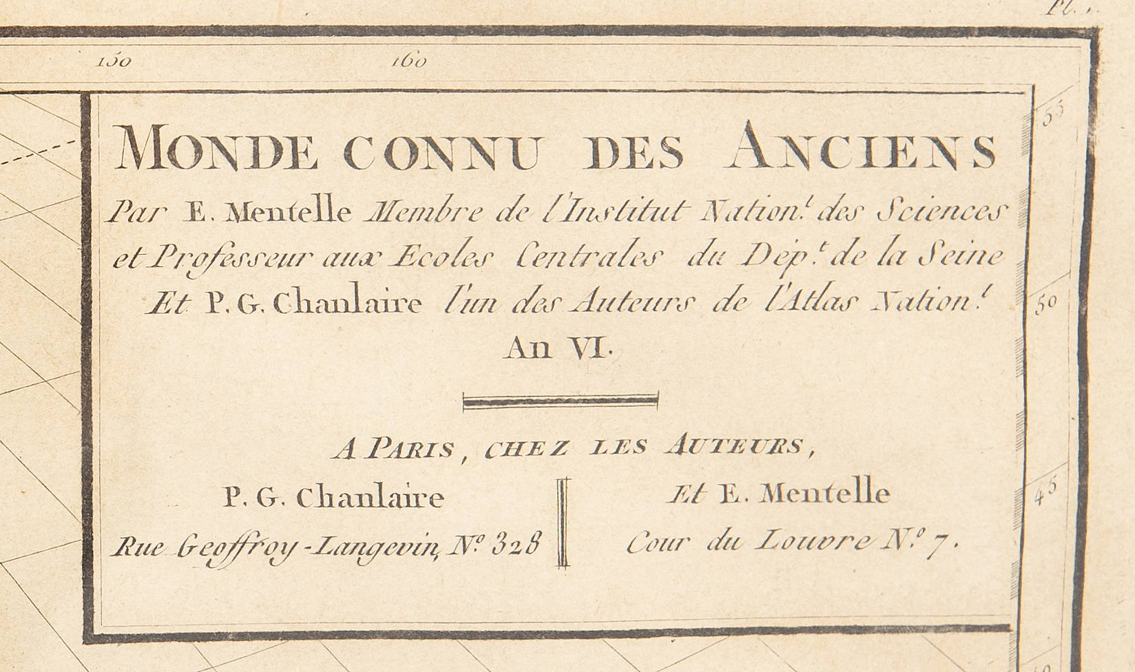 Jean Valet Pasquier, karta etsning kolorerad 17/1800-tal. - Bukowskis