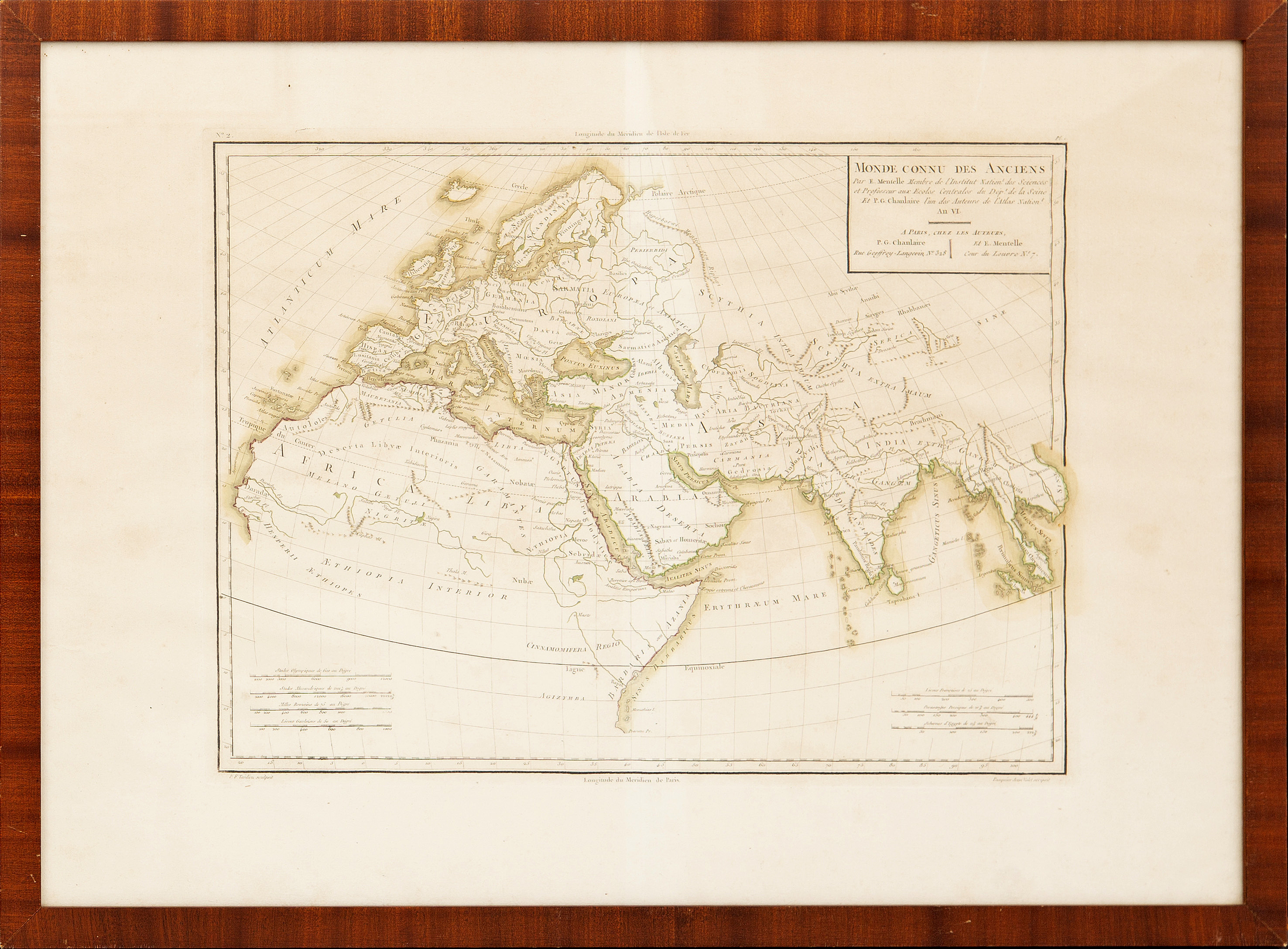Jean Valet Pasquier, a coloureed etching map 18/19th century. - Bukowskis