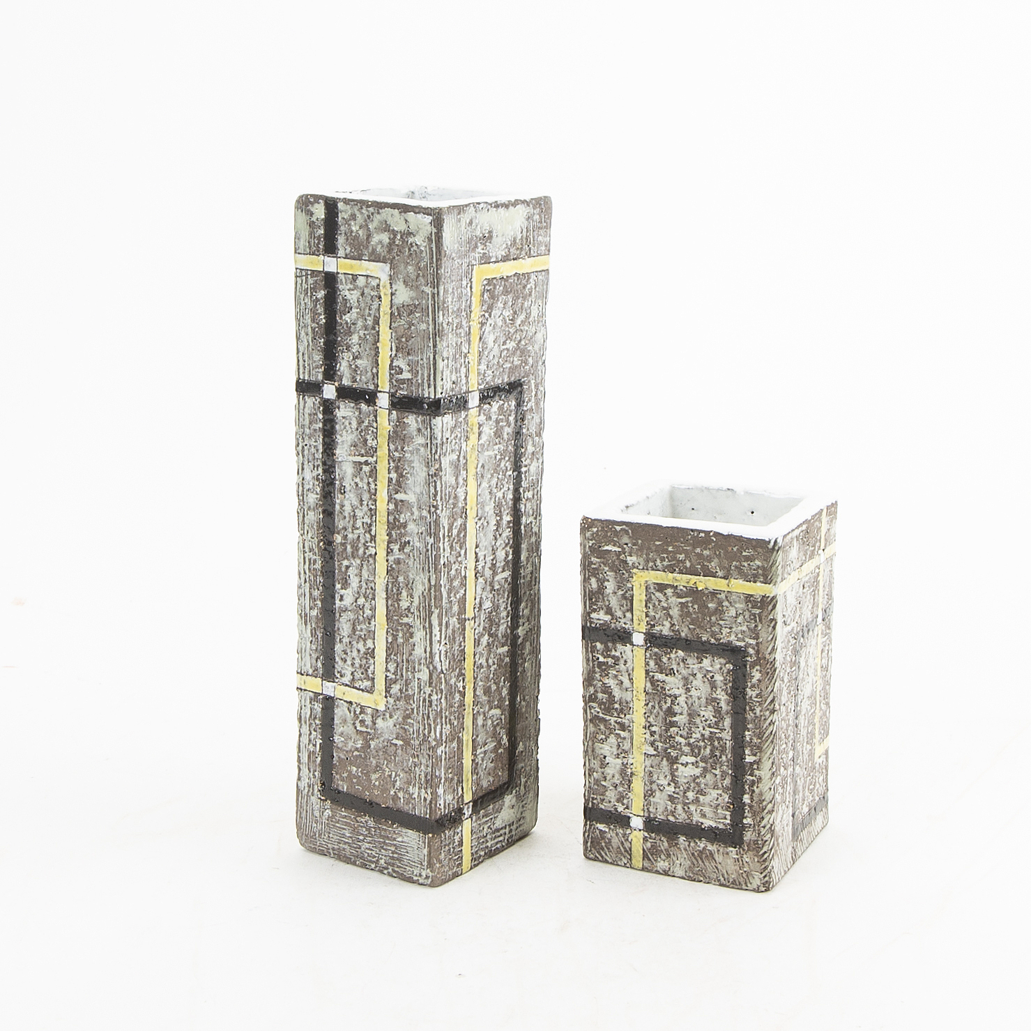 Ingrid Atterberg, a set of two vases and a bowl Uppsala Ekeby later ...