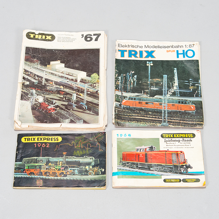 Modelljärnväg med tillbehör, Trix Express, skala HO, Tyskland, 1900 ...