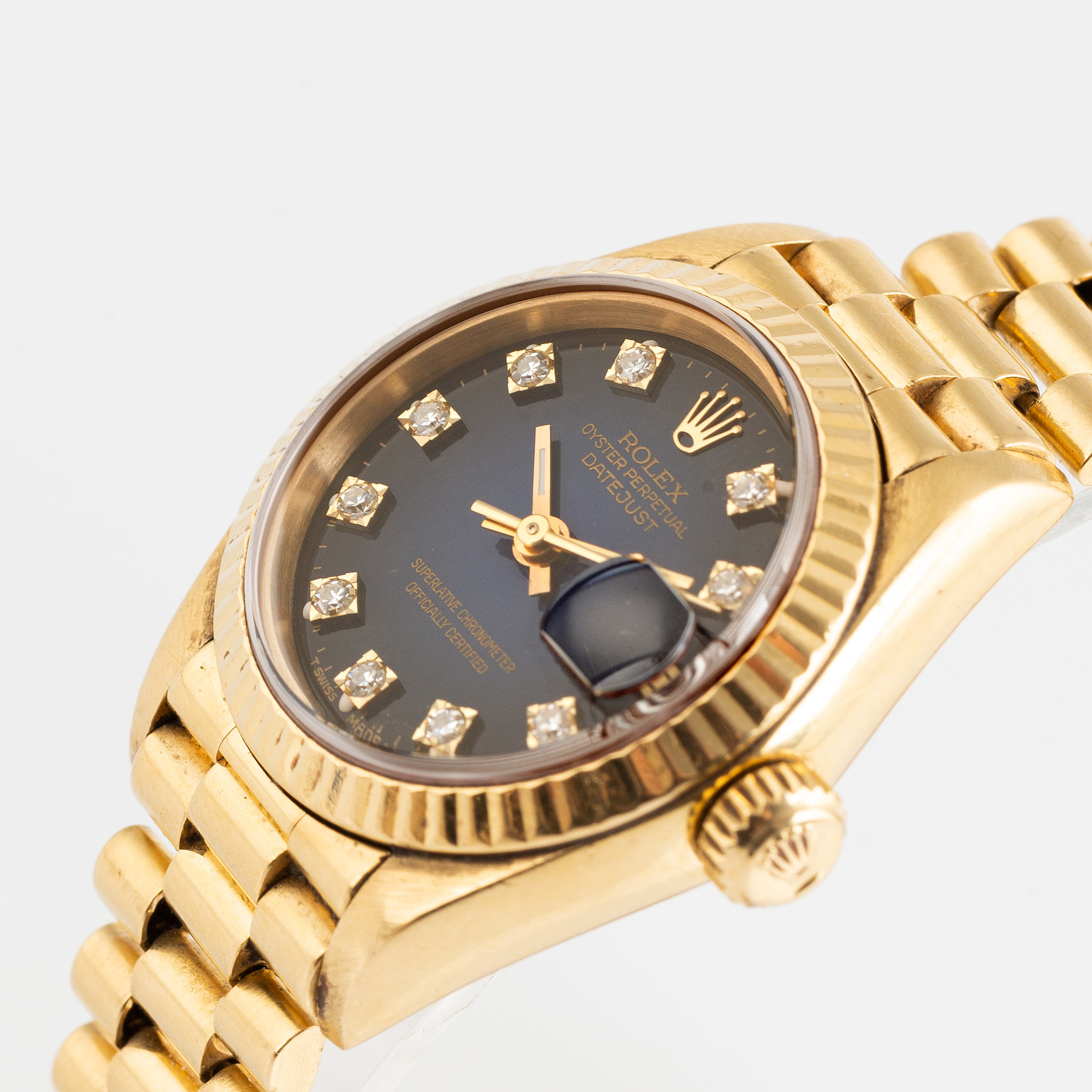 Rolex, Oyster Perpetual, Datejust, "Dégradé Diamond Dial", armbandsur ...