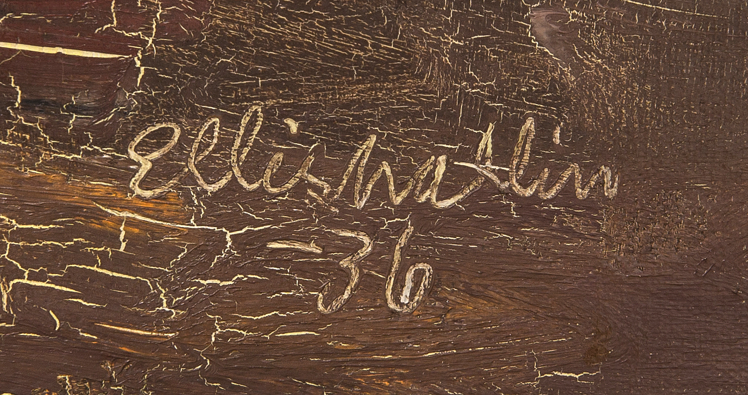 Ellis Wallin, oil on canvas signed and dated 36. - Bukowskis