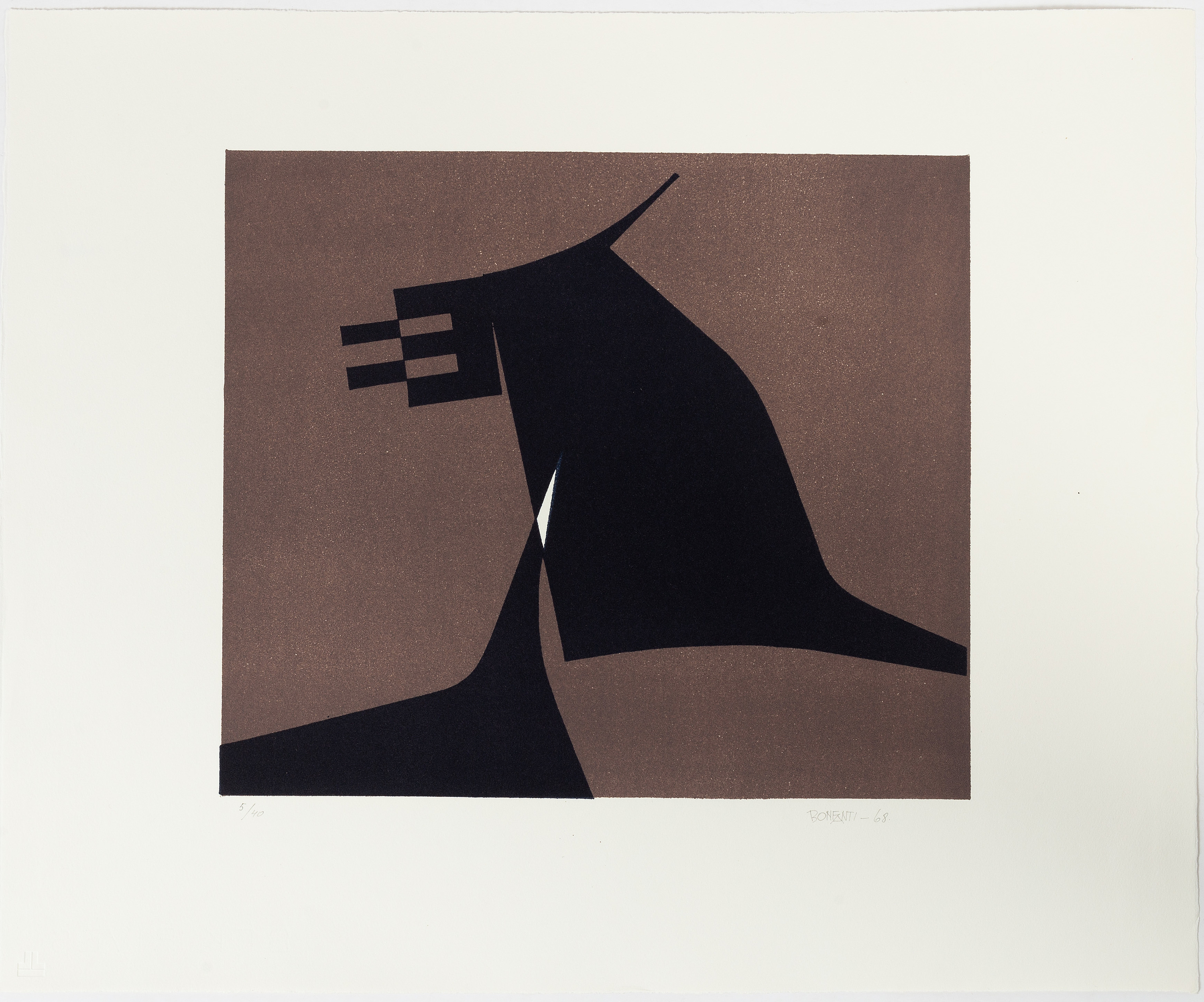 Arturo Bonfanti, portfolio with 6 lithographs in colours, 1968, signed ...