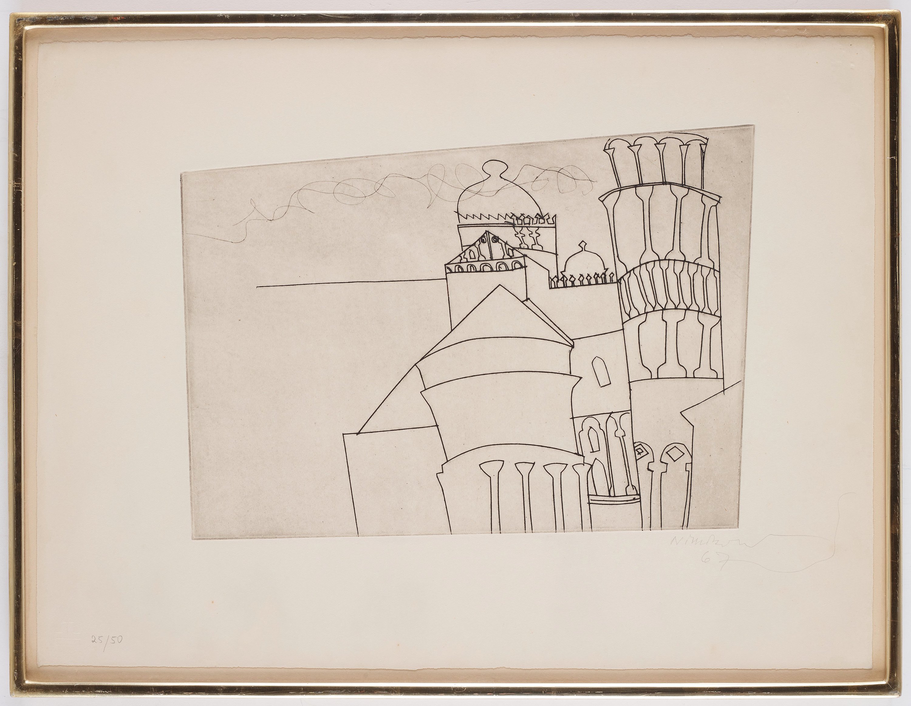 Ben Nicholson, Etching, 1967, signed and numbered 25/50 in pencil ...