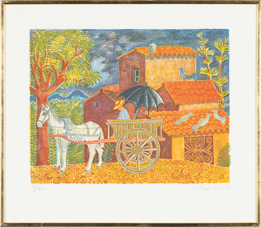 Mårten Andersson, lithograph in colours, 1977, signed 50/360. - Bukowskis