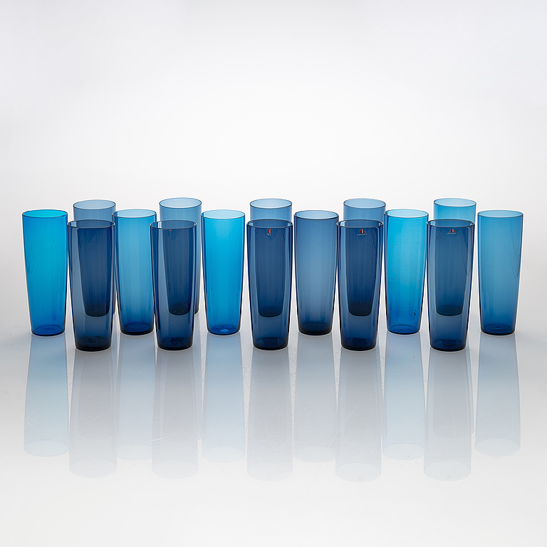 Tapio Wirkkala, dricksglas/saftglas, 16 st, modell 2204, Iittala. I ...
