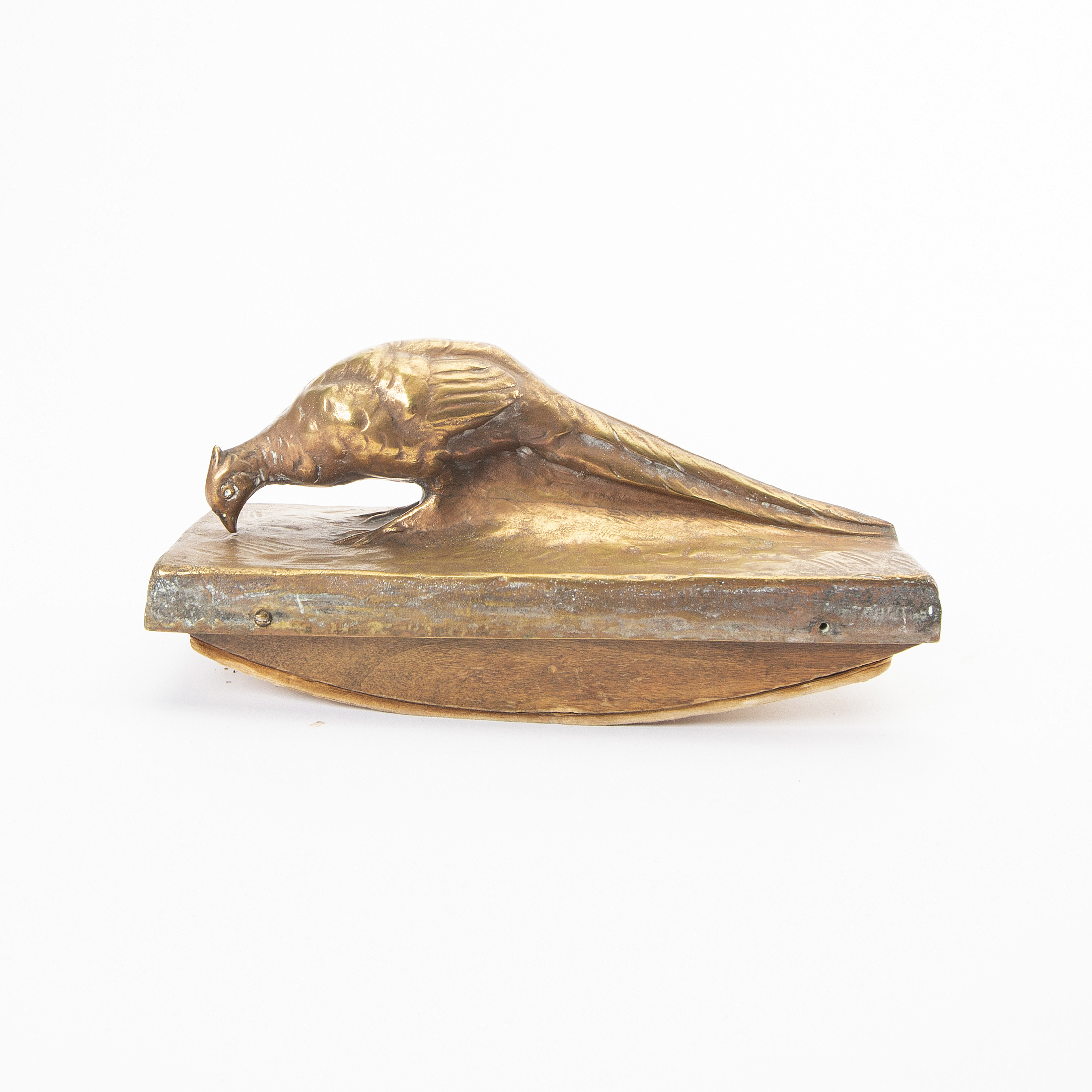 Fried Cornik, a brass and copper ashtray and desk utencil. - Bukowskis