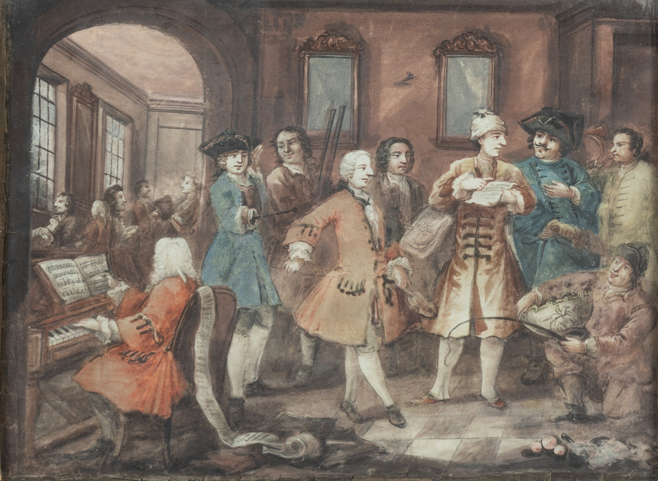 William Hogarth, after, 2, gouache. - Bukowskis