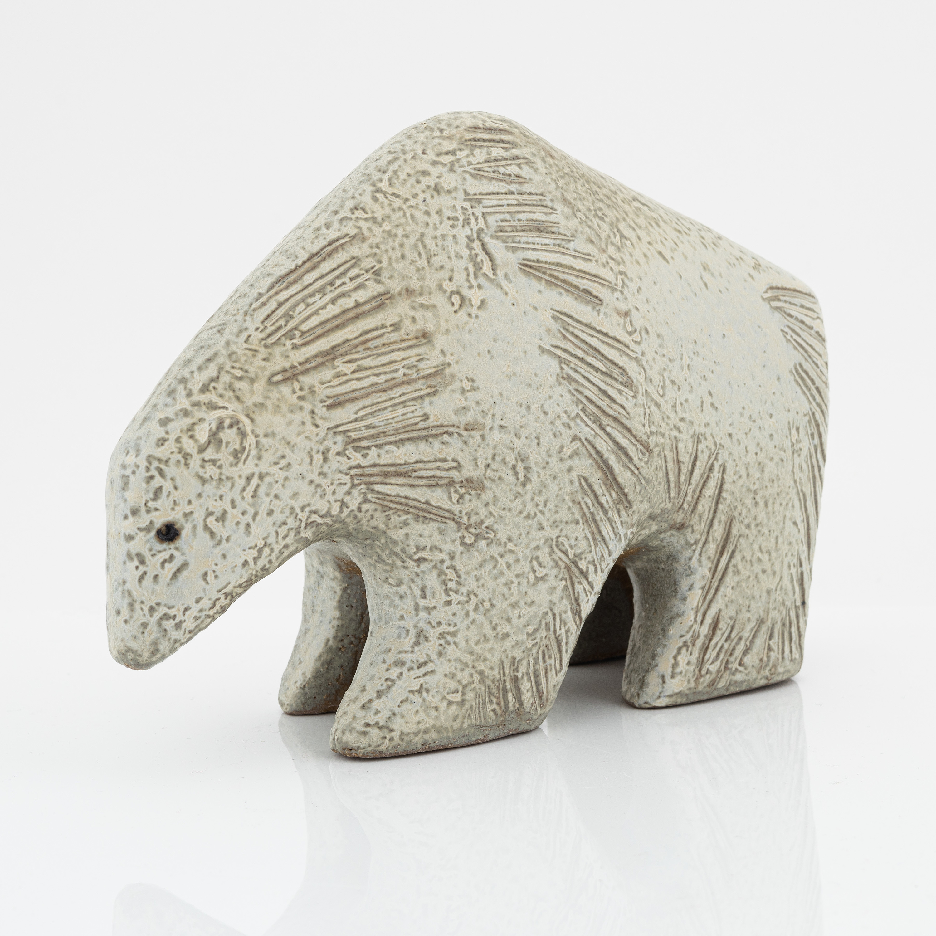 Lisa Larson, a stoneware polar bear figurine, Gustavsberg, Sweden. - Bukowskis