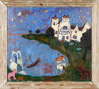 Ian Rusth, oil on board, signed and dated -96 verso. - Bukowskis