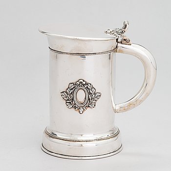 A silver tankard with glass liner, Milan, Italy 1950s-60s. - Bukowskis