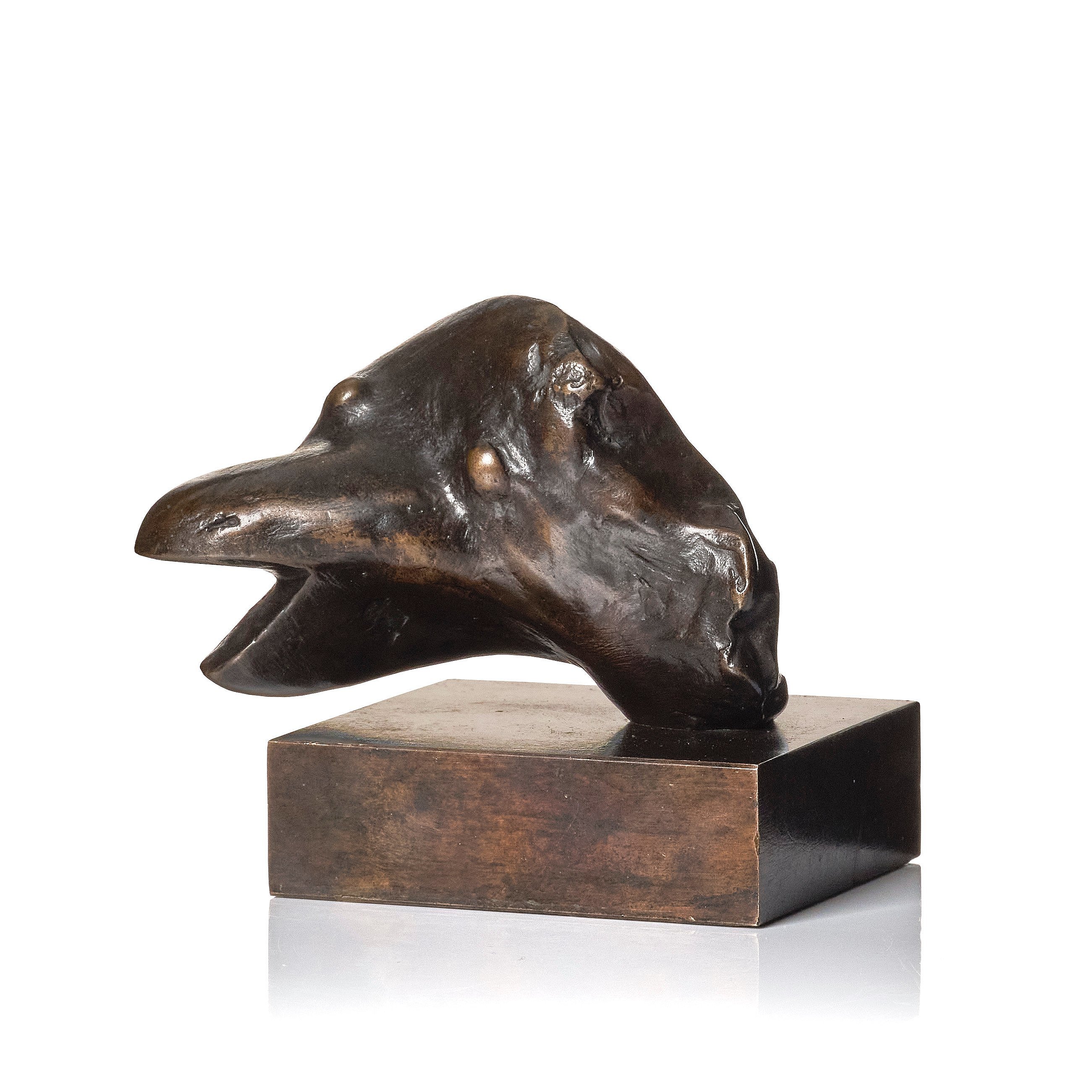 Henry Moore, "Animal head: Open mouth". - Bukowskis