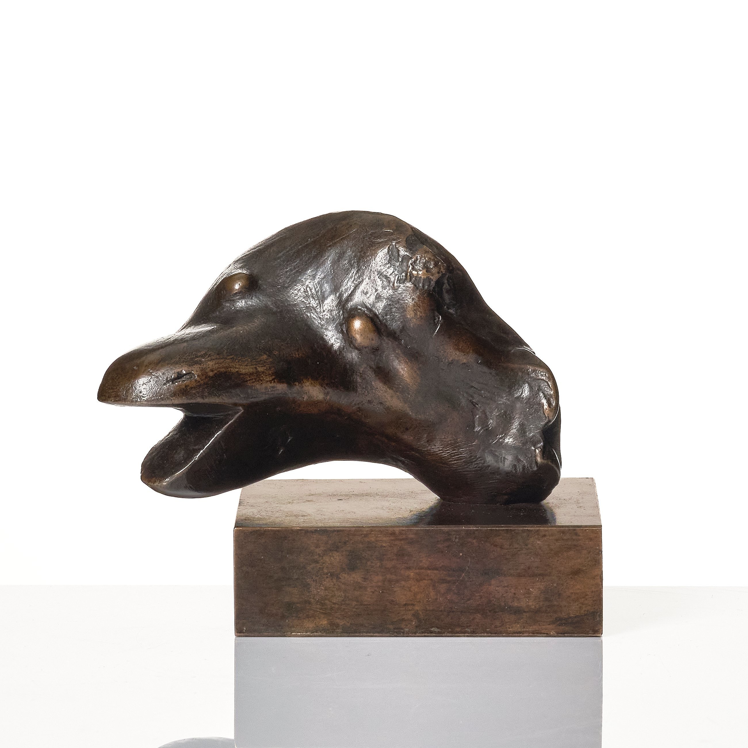 Henry Moore, "Animal head: Open mouth". - Bukowskis