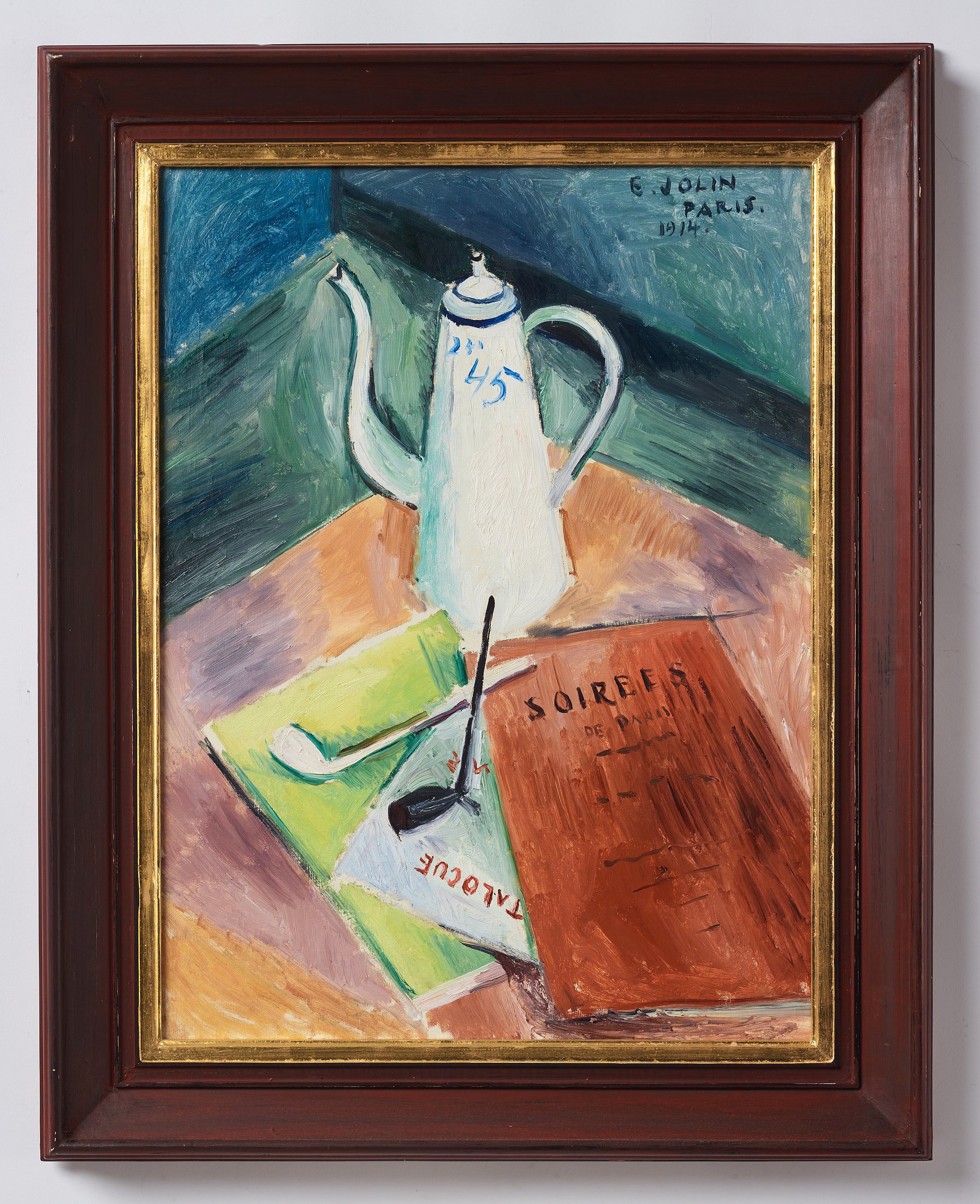 Einar Jolin, Still life with coffee pot and pipe. - Bukowskis