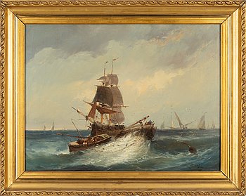 Unknown artist, 19th Century, oil on canvas, signed Fielding. - Bukowskis