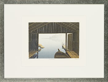 Esa Riippa, etching, signed and dated -10, numbered 36/75. - Bukowskis