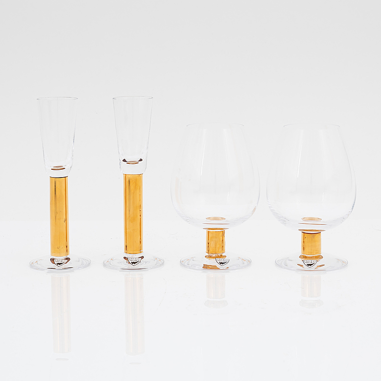 Gunnar Cyrén, glas, 4 delar, "Nobel", Orrefors. - Bukowskis