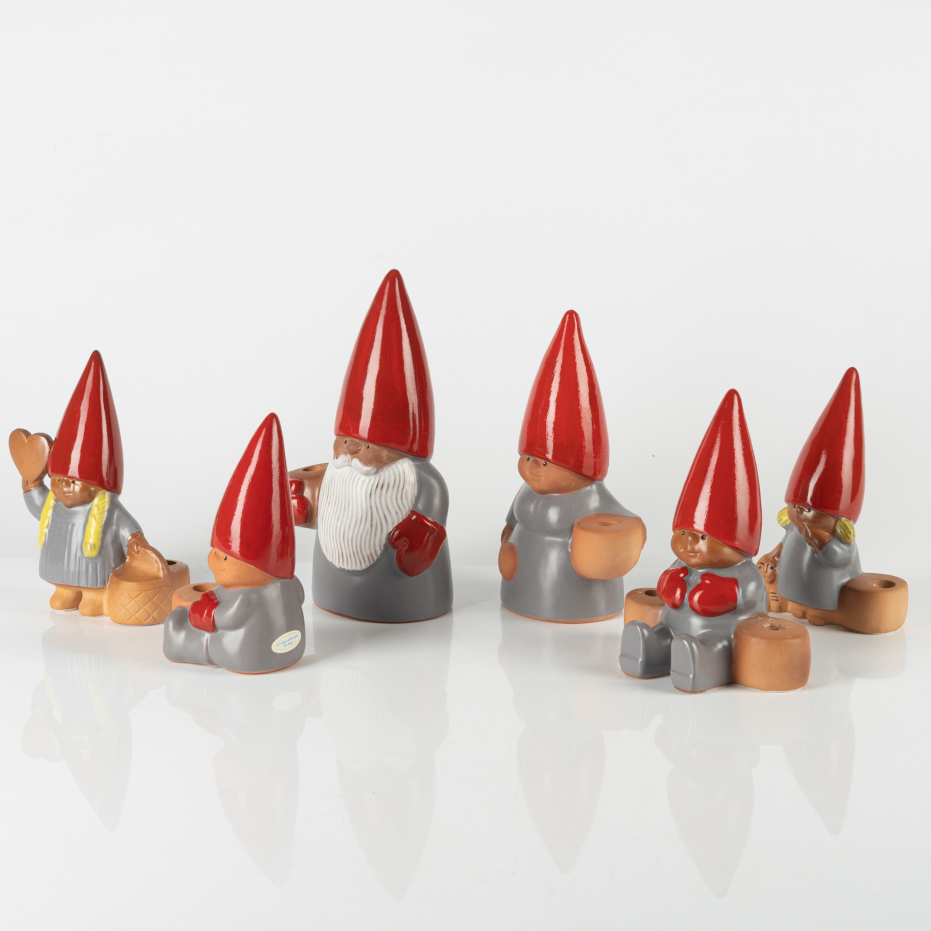 Lisa Larson, six earthenware figurines, Gustavsberg, Sweden. - Bukowskis