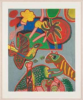 Beverloo Corneille, litograph, signed and dated-88. Numbered 8/200 ...