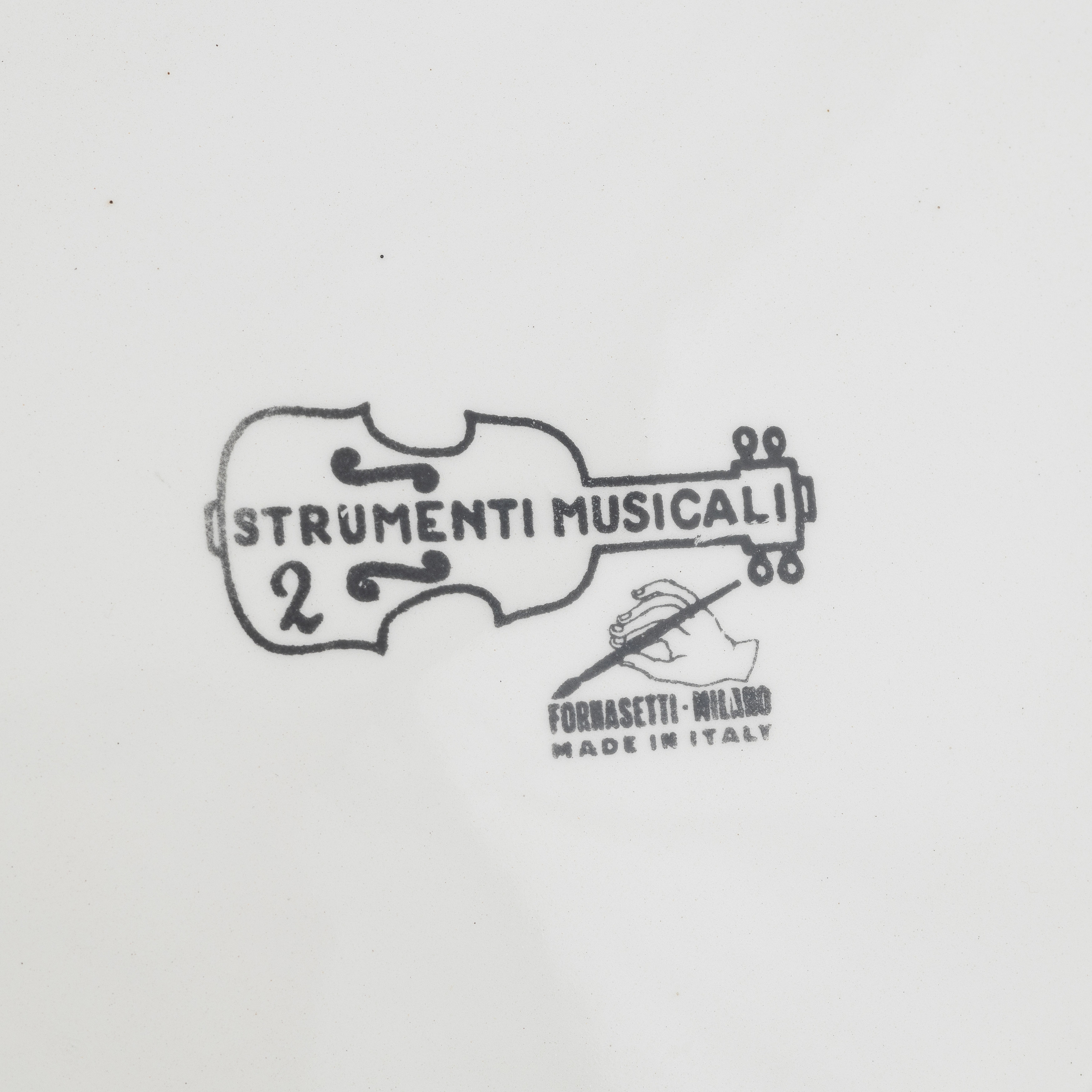 Piero Fornasetti, tallrikar 6 st, "Instrumenti Musicali", Fornasetti ...