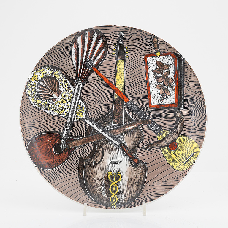 Piero Fornasetti, tallrikar 6 st, "Instrumenti Musicali", Fornasetti ...