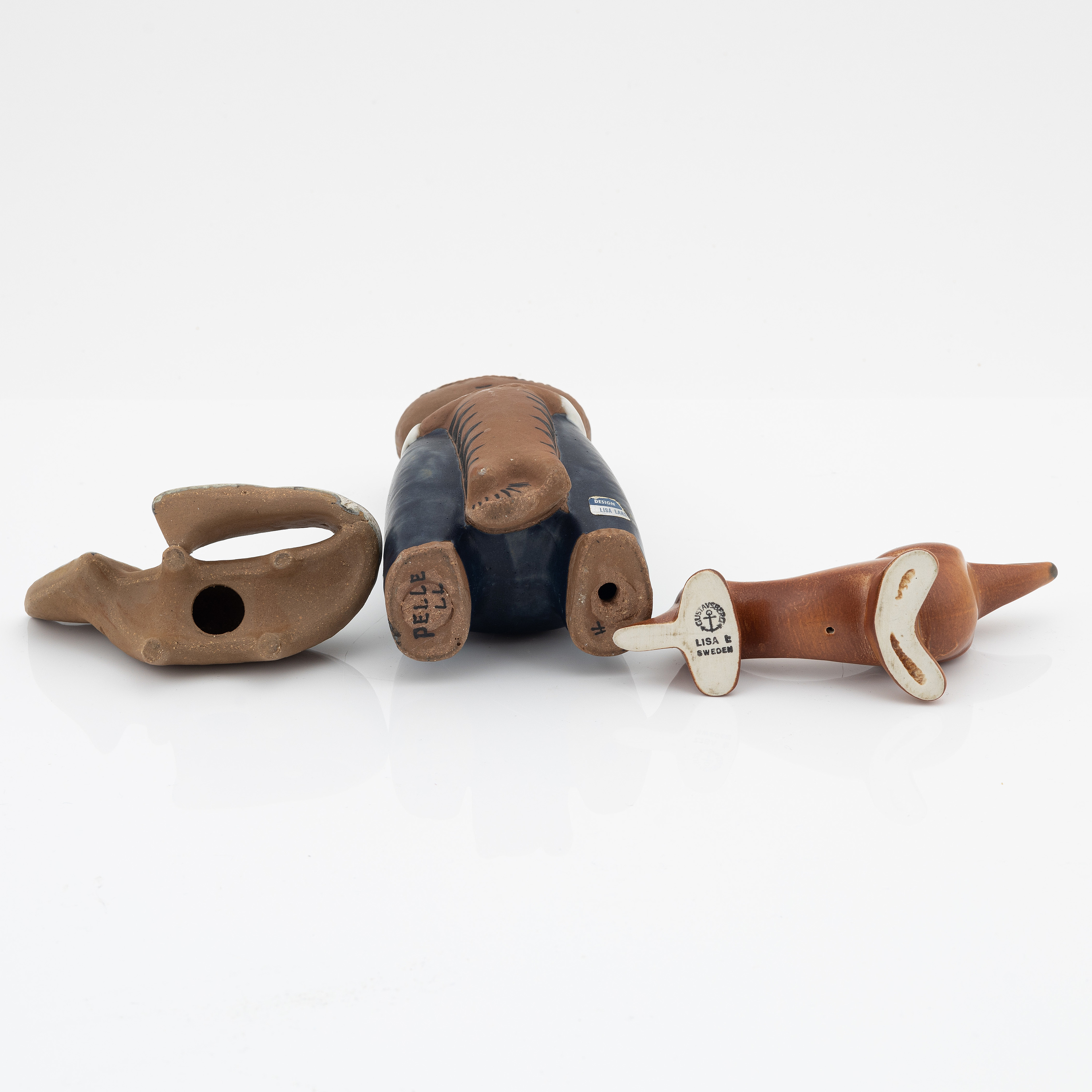 Lisa Larson, three stoneware figurines, Gustavsberg, Sweden. - Bukowskis