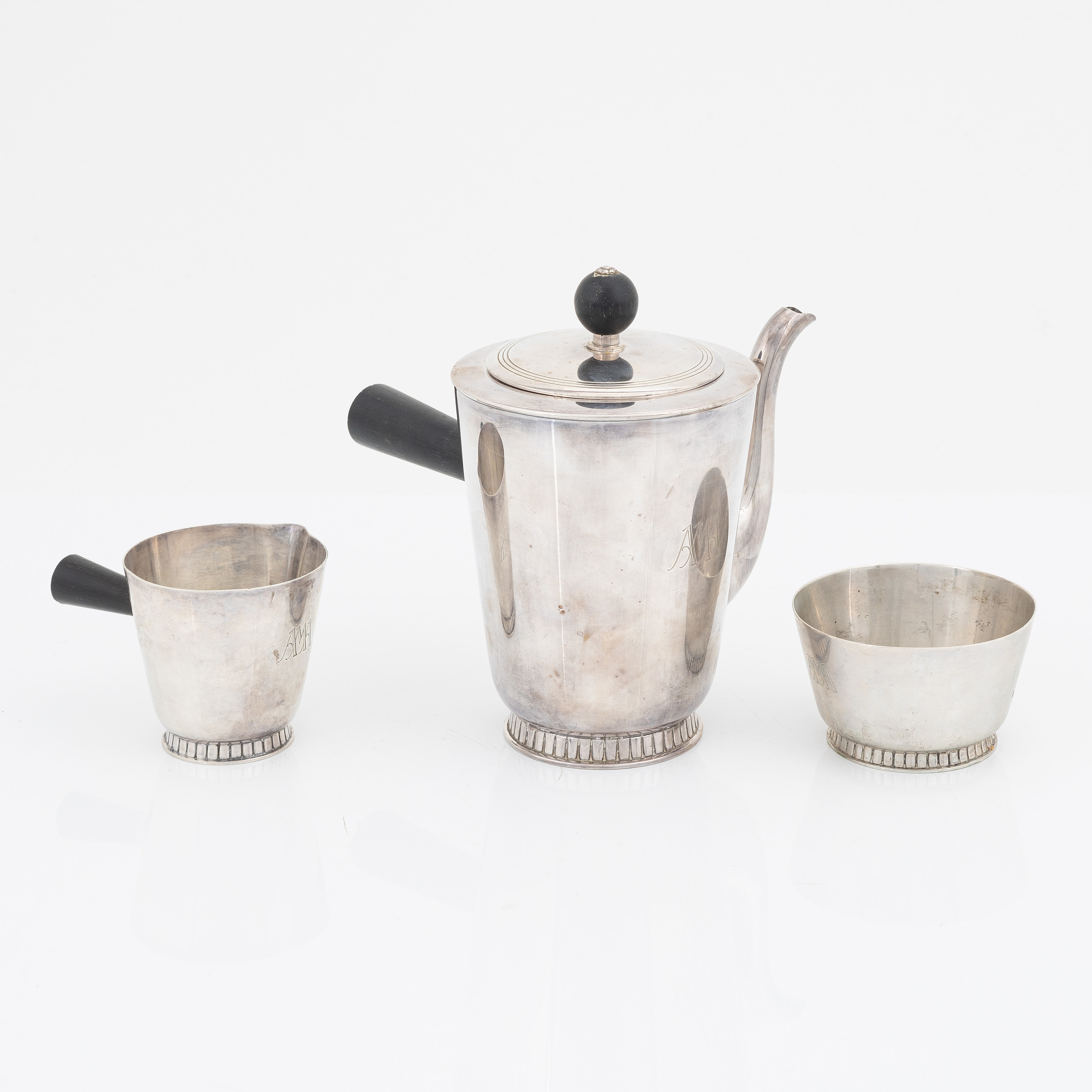 A 3-piece silver coffee service, GAB, Stockholm, 1939. - Bukowskis