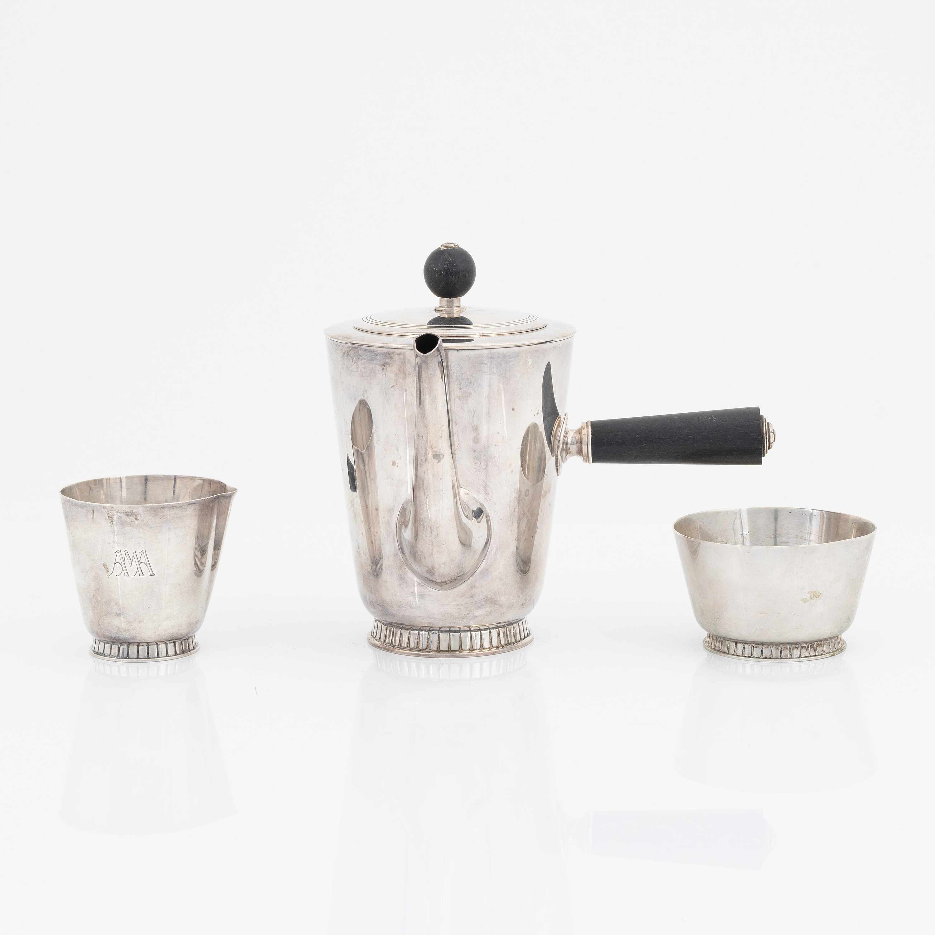 A 3-piece silver coffee service, GAB, Stockholm, 1939. - Bukowskis