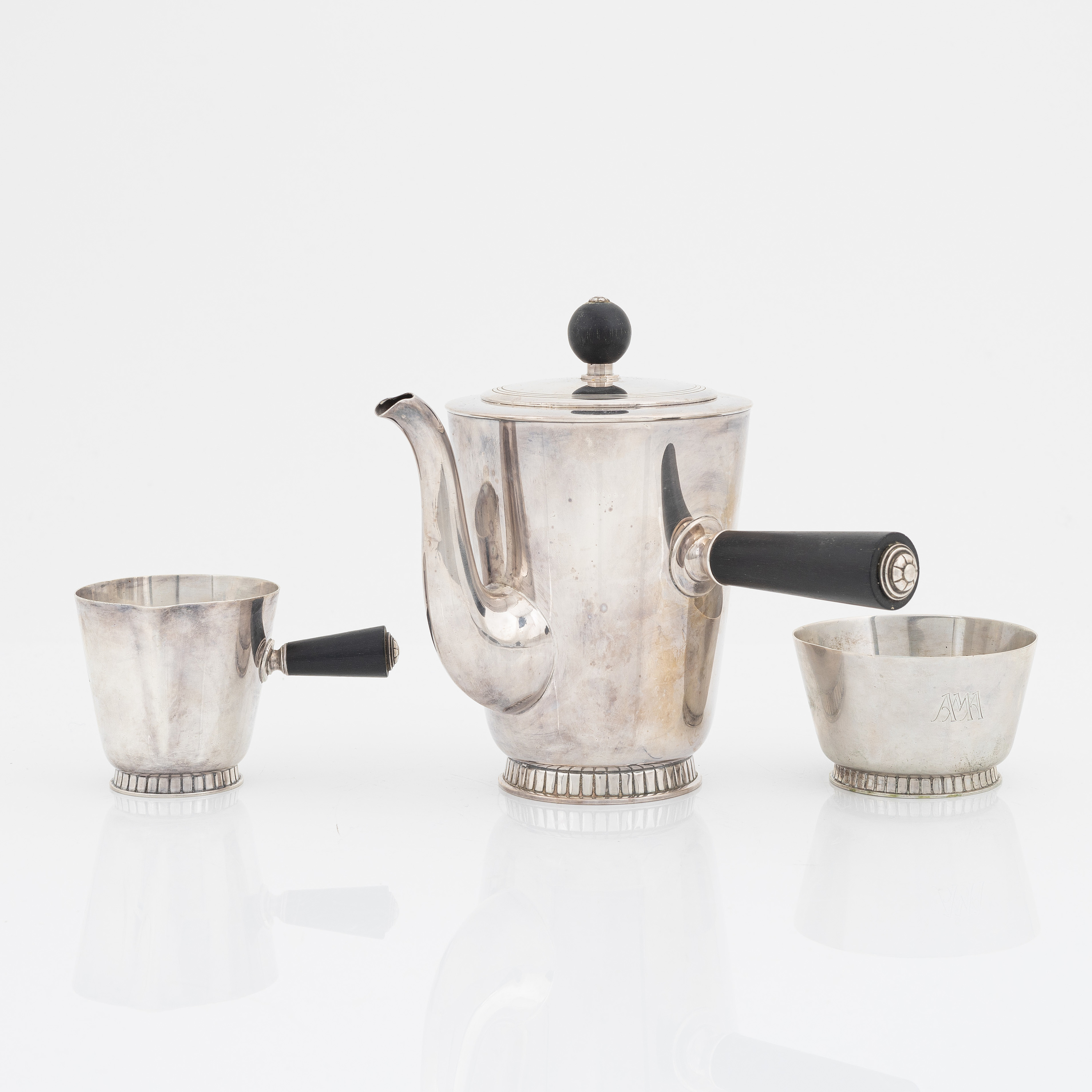 A 3-piece silver coffee service, GAB, Stockholm, 1939. - Bukowskis