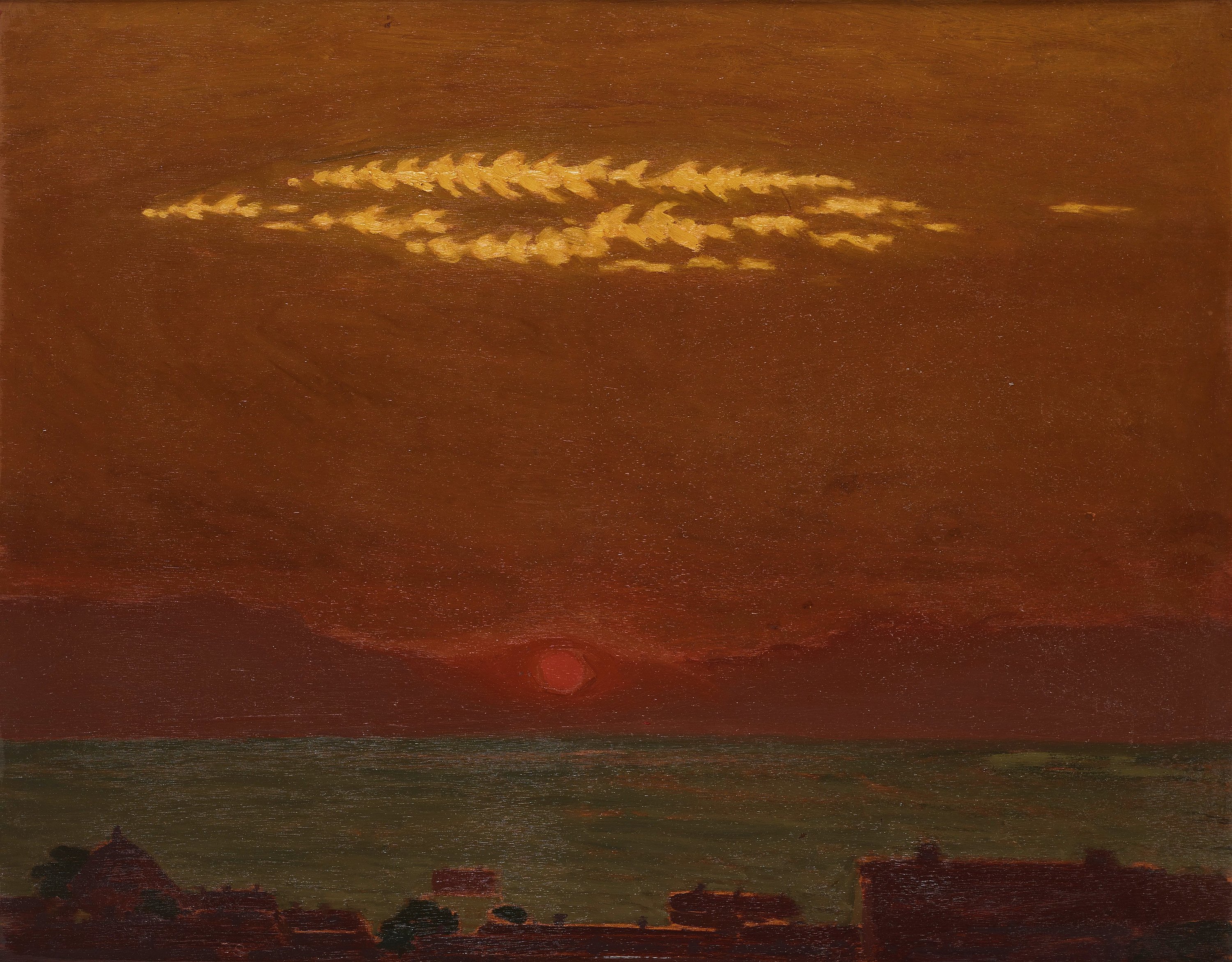 Pelle Swedlund, "Solnedgång över Alvaret" (Sunset Alvaret). - Bukowskis