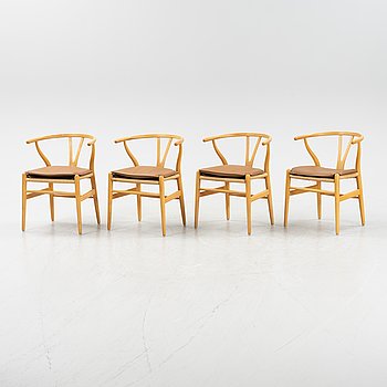 Hans J Wegner, stolar 4 st, "CH24"/"Y-stolen", Carl Hansen & Son ...