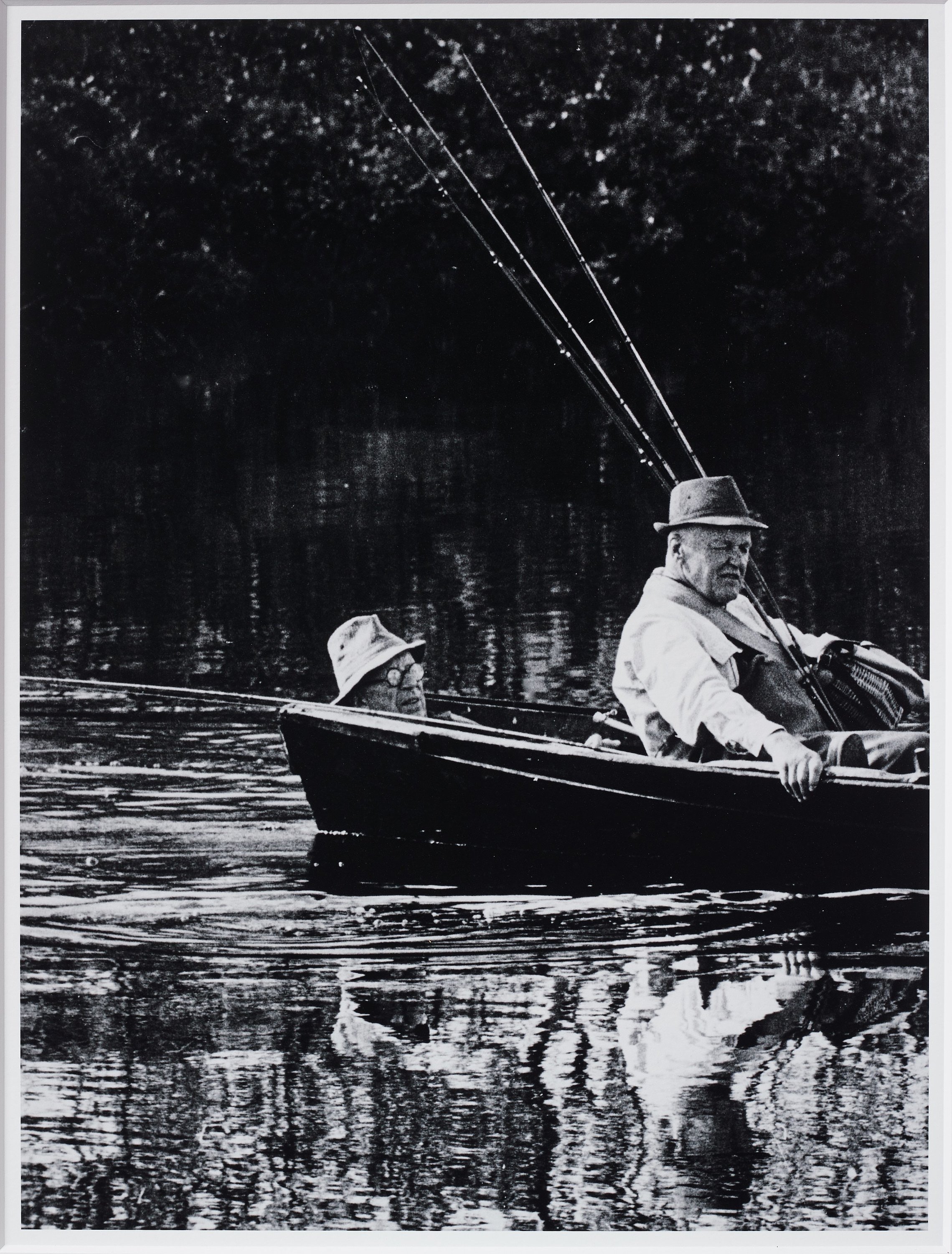 Ragnhild Haarstad, "Kung Gustav VI Adolf i Storuman, 1965.". - Bukowskis