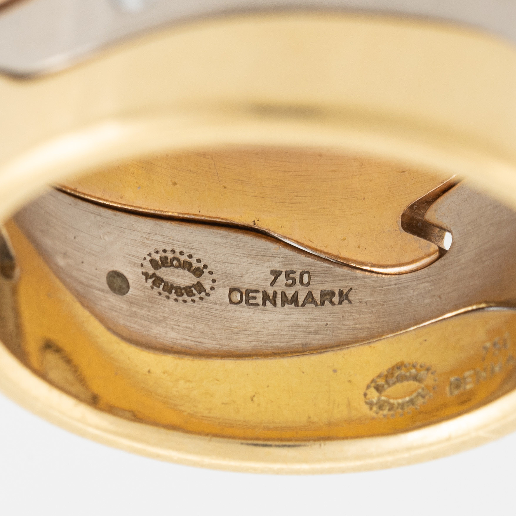 Georg Jensen, ringar 3 st, "Fusion" 18K guld i tre färger med ...