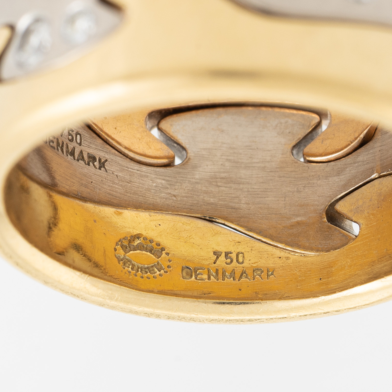 Georg Jensen, ringar 3 st, "Fusion" 18K guld i tre färger med ...